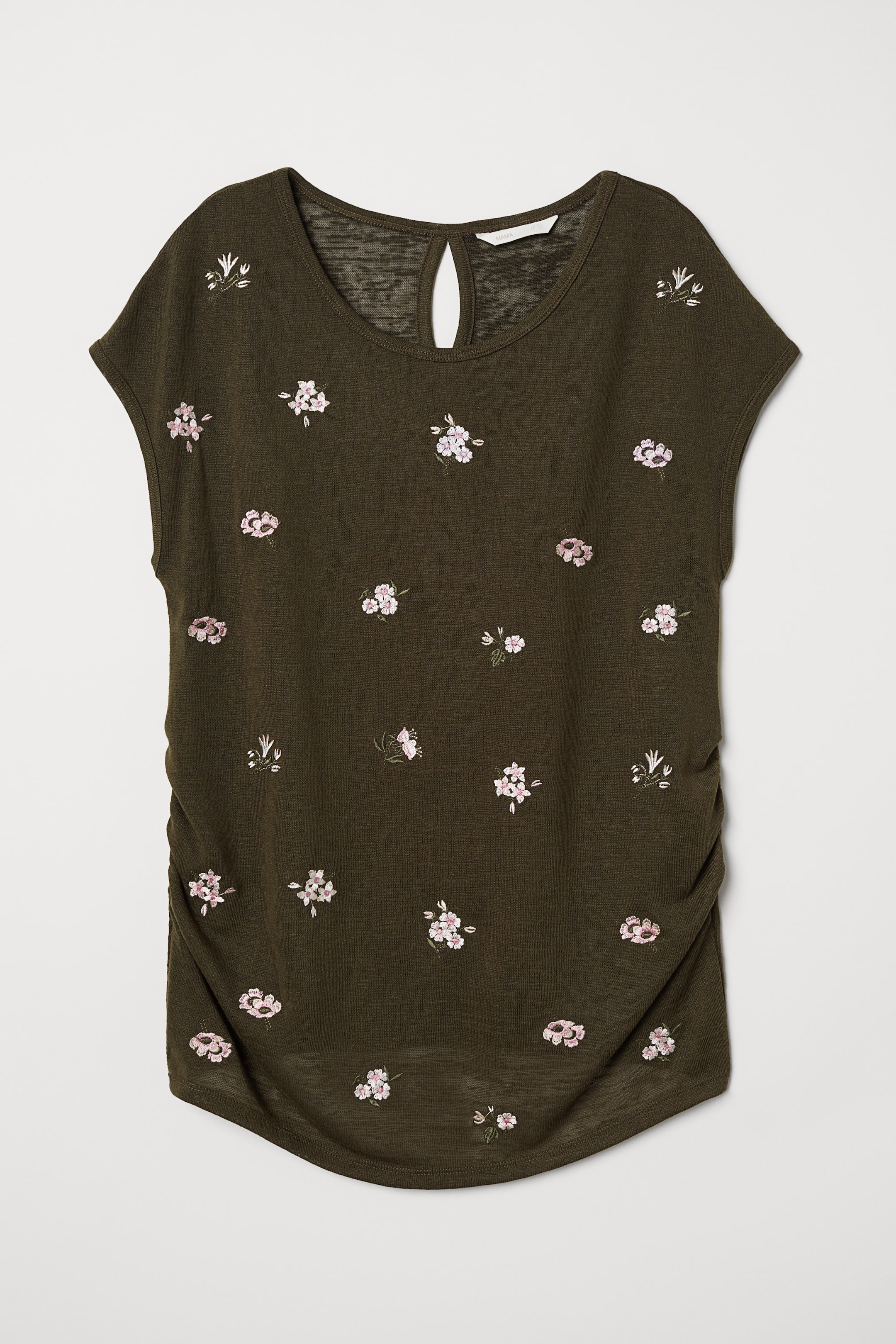 MAMA Fine-knit Top - Dark khaki green - Ladies | H&M US