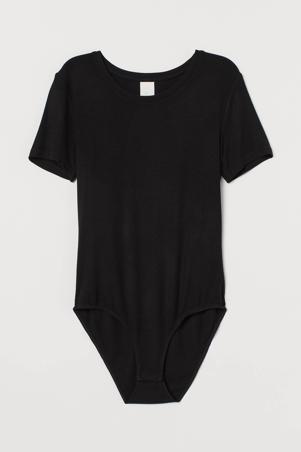 Ribbed jersey body - Svart - DAM | H&M SE