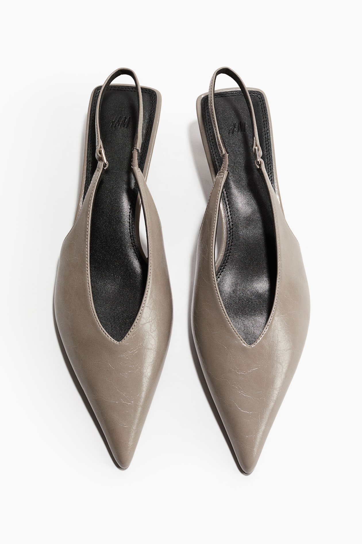 Women's Taupe Kitten-Heeled Slingbacks | H&M CA