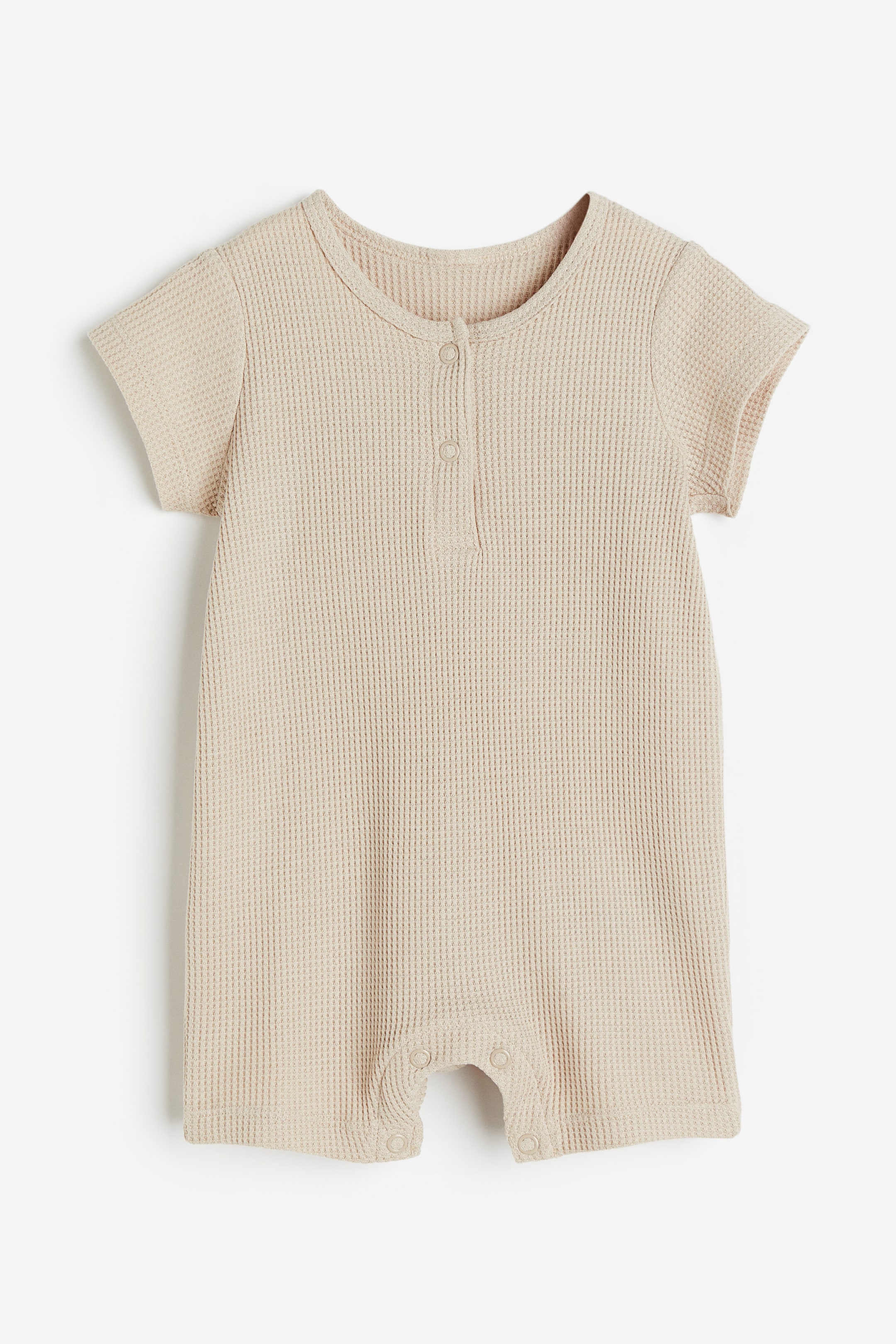Barboteuse gaufrée - Beige clair - ENFANT | H&M CA