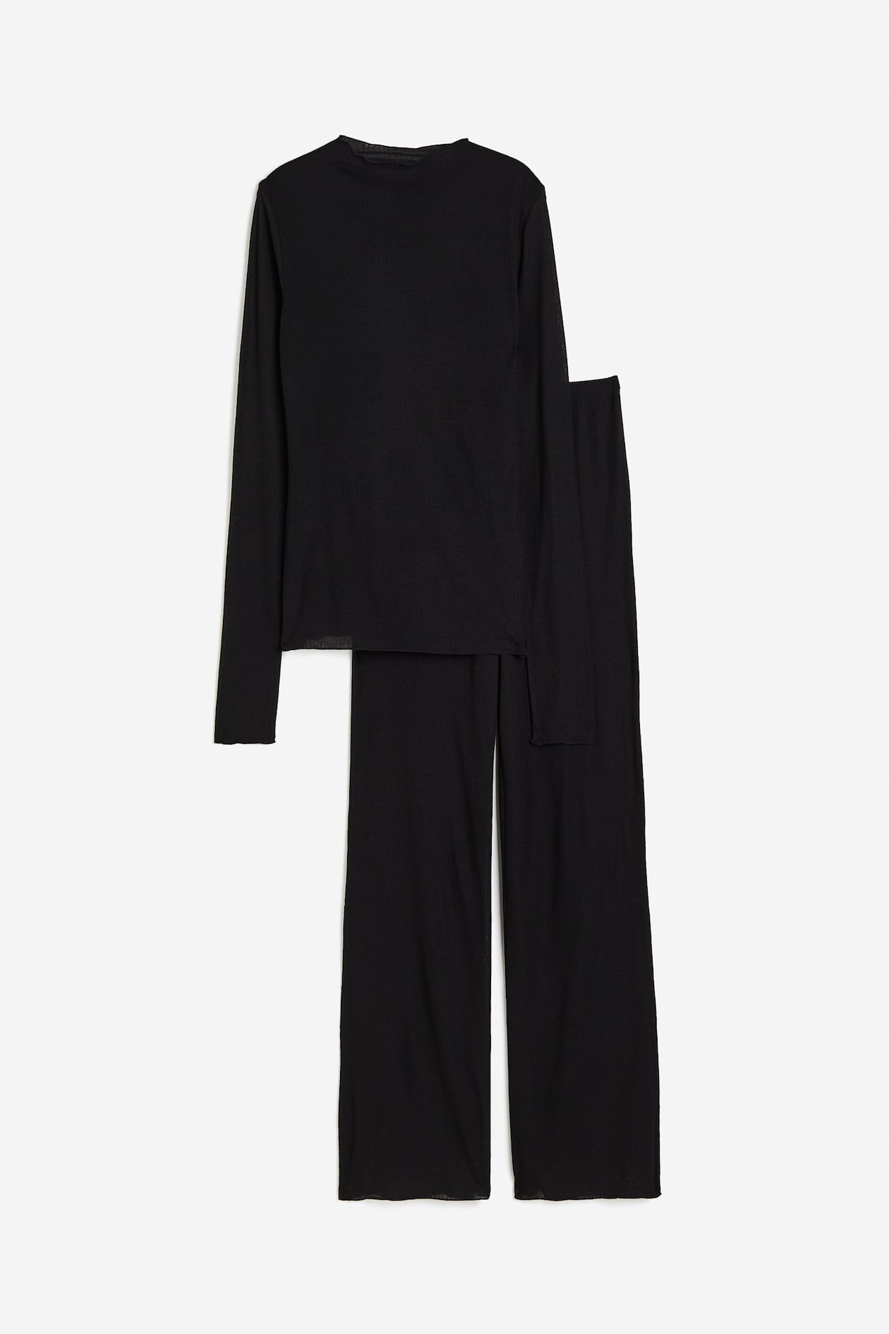 Ribbad pyjamas - Svart - DAM | H&M SE