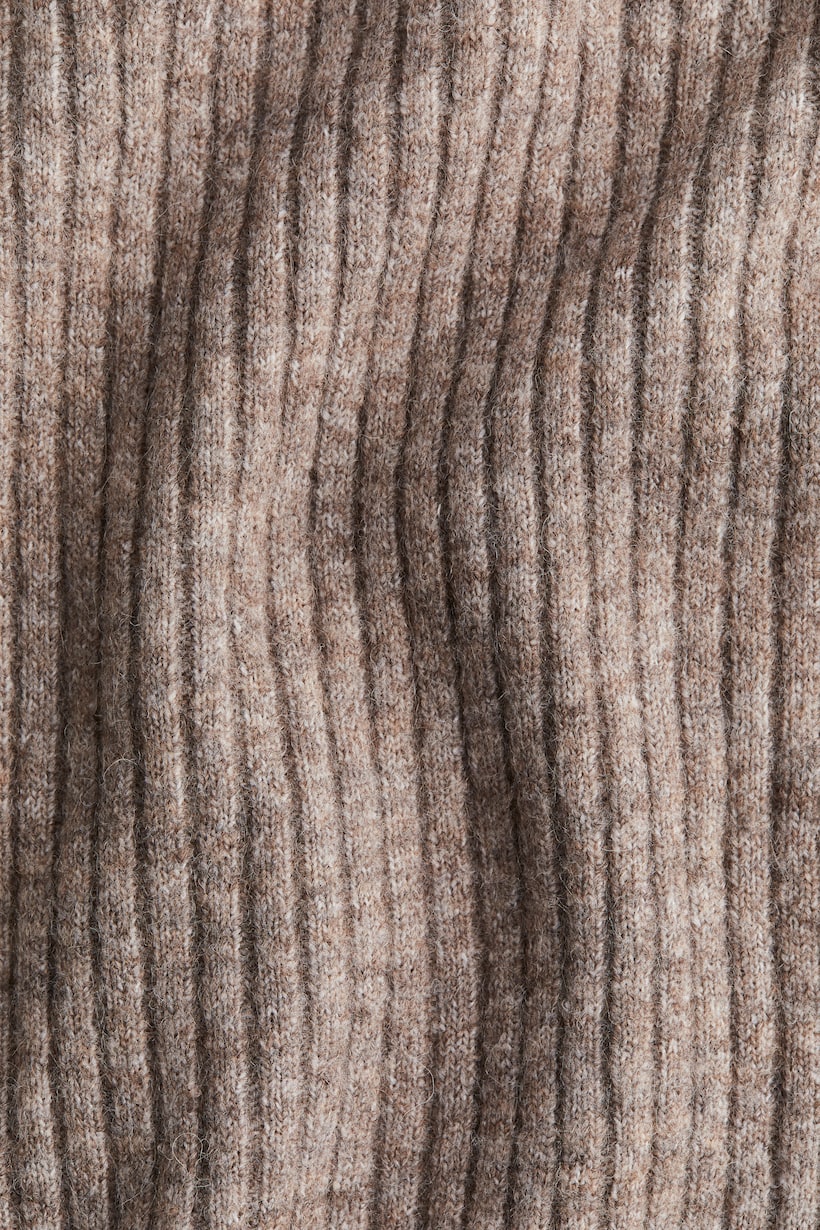 Women's Taupe melange MAMA Rib-Knit Skirt | H&M US
