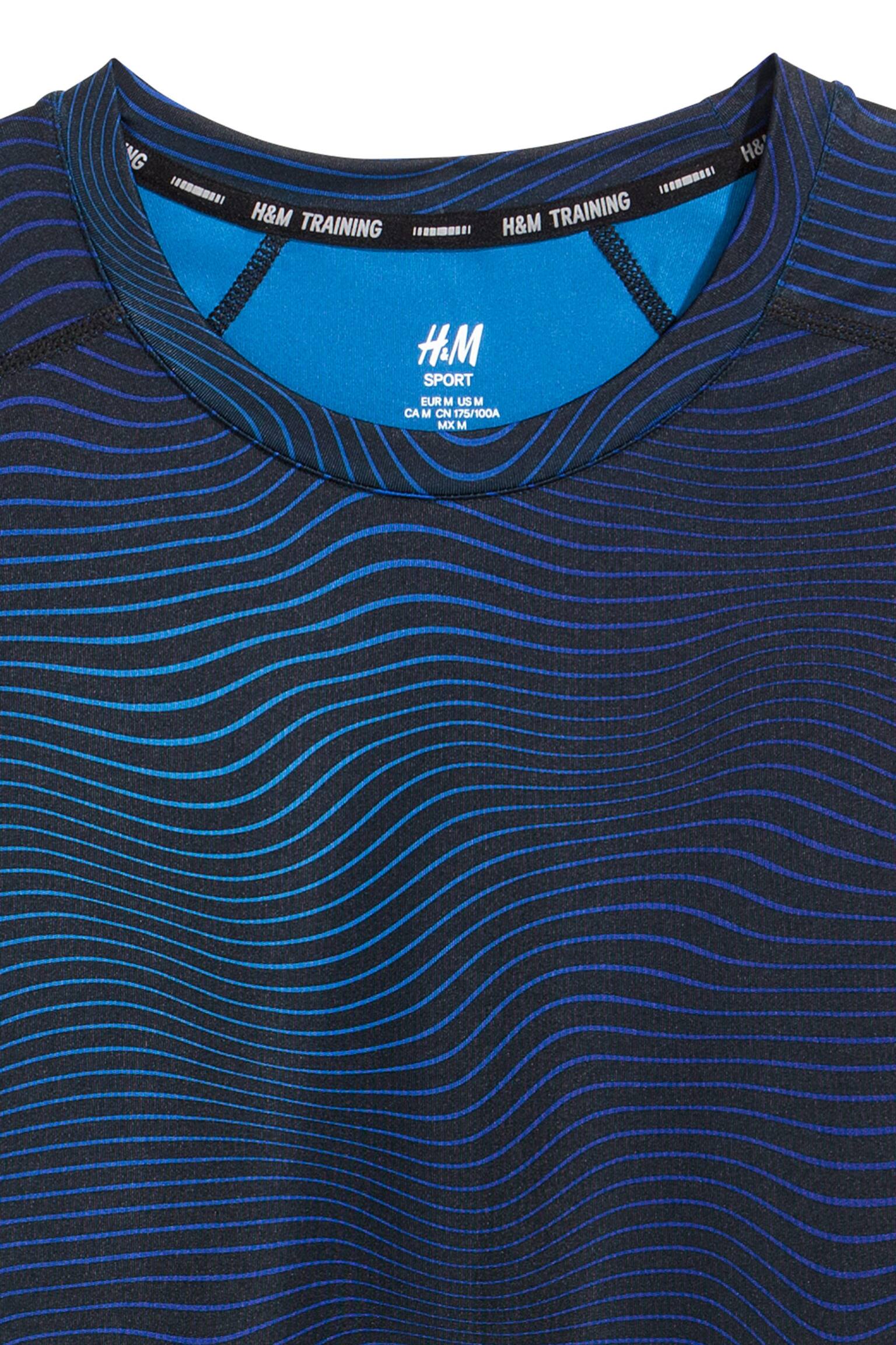 Short-sleeved sports top - Blue - Men | H&M GB
