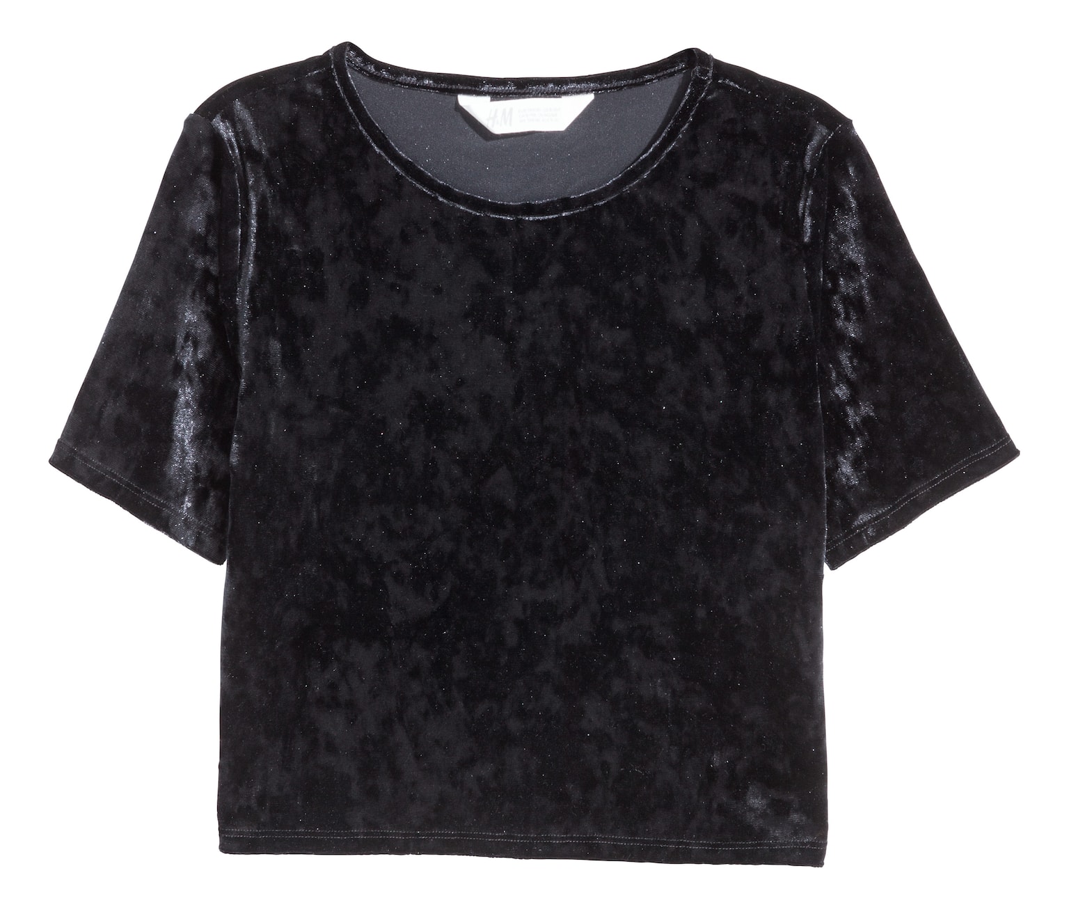 Short velvet top - Black - Kids | H&M
