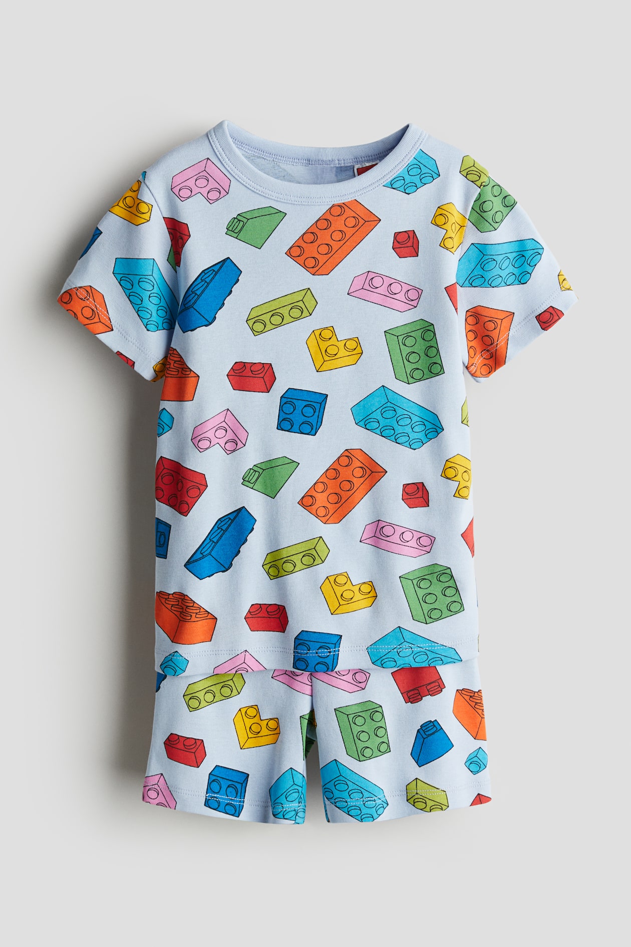 Printed cotton pyjamas - Light blue/LEGO Brand - Kids | H&M GB