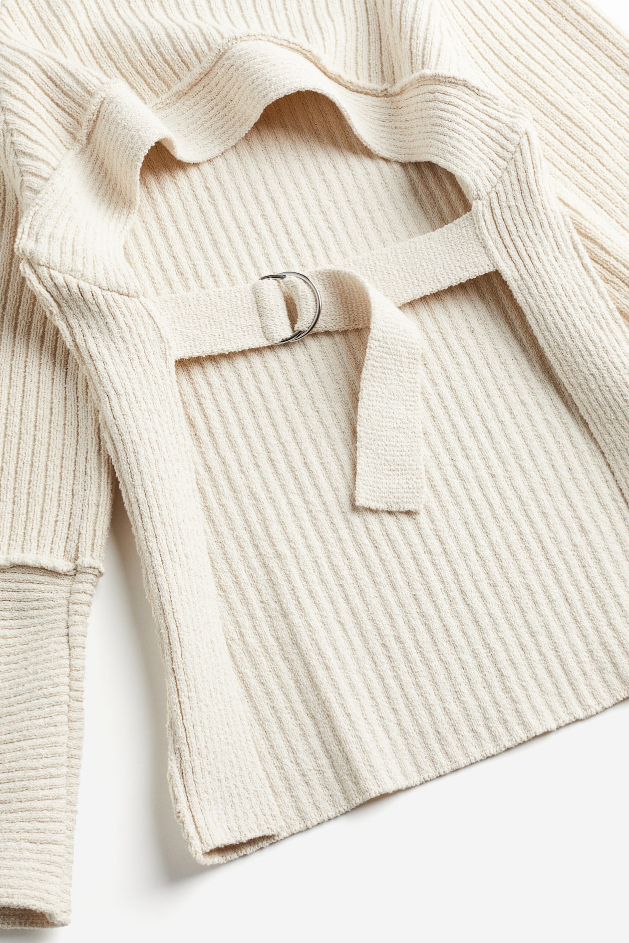 Women's Cream Rib Knit Open Back Sweater | H&M AU