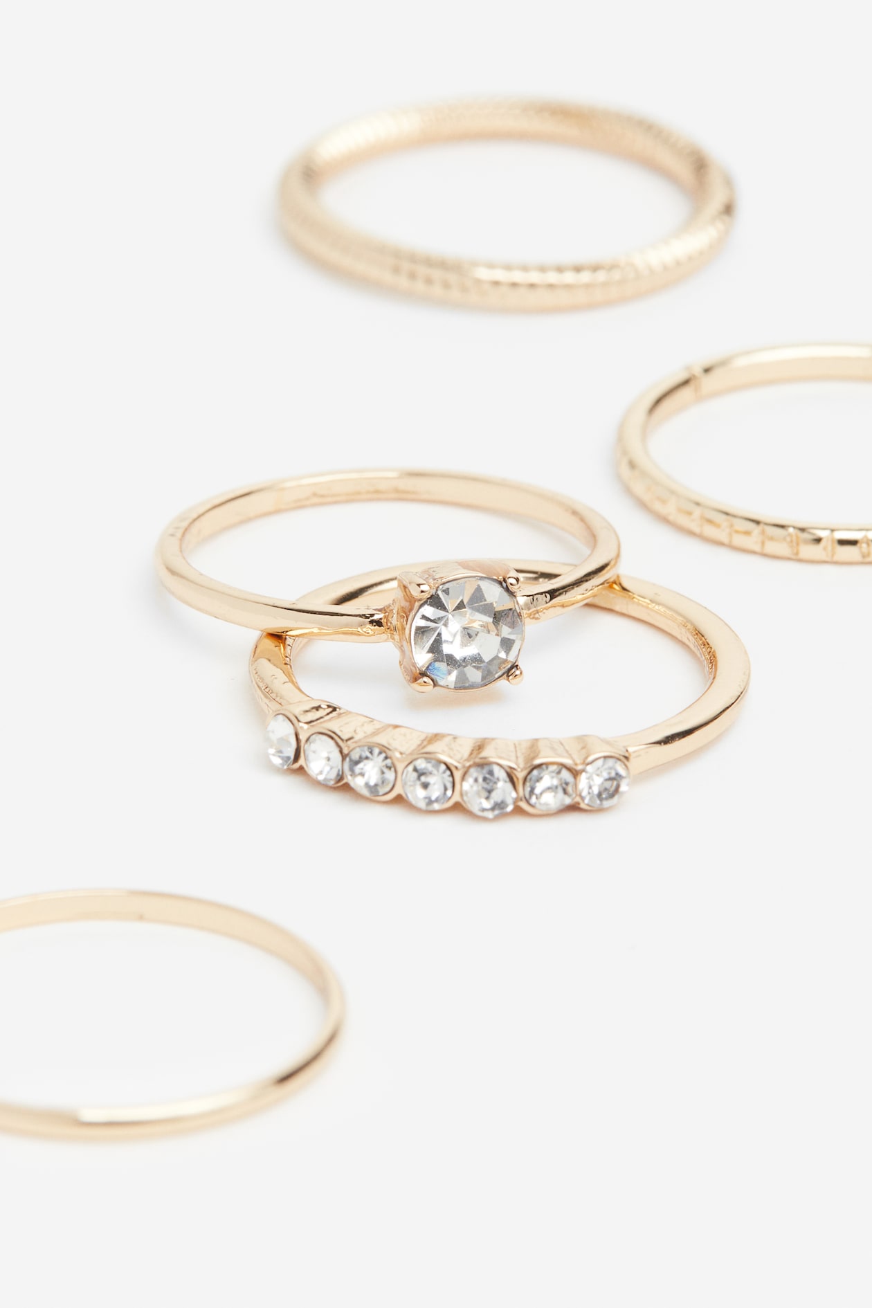 5-pack metal rings - Gold-colored - Ladies | H&M PH