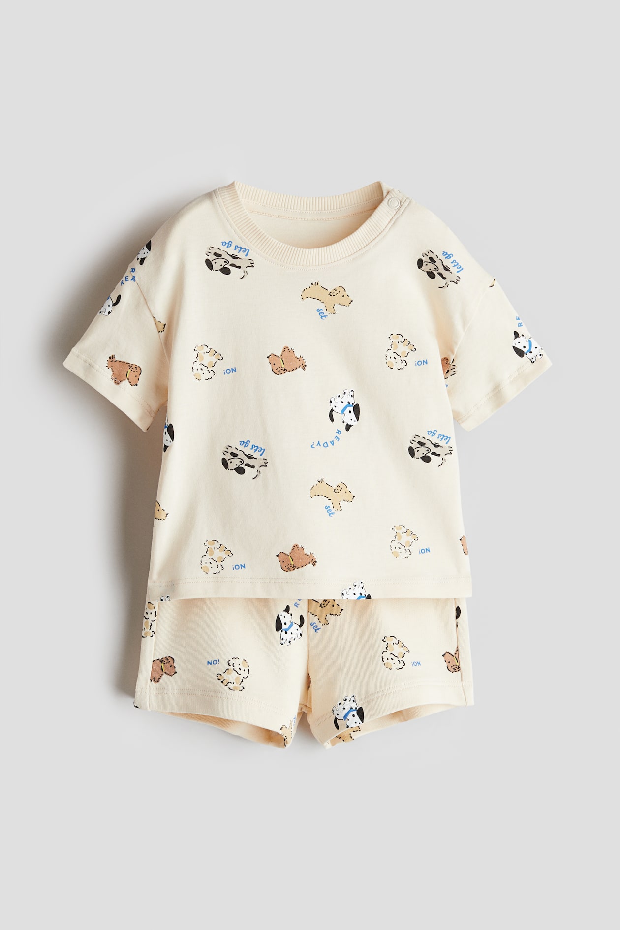 Conjunto 2 piezas de algodón - Beige claro/Perros - Kids | H&M MX