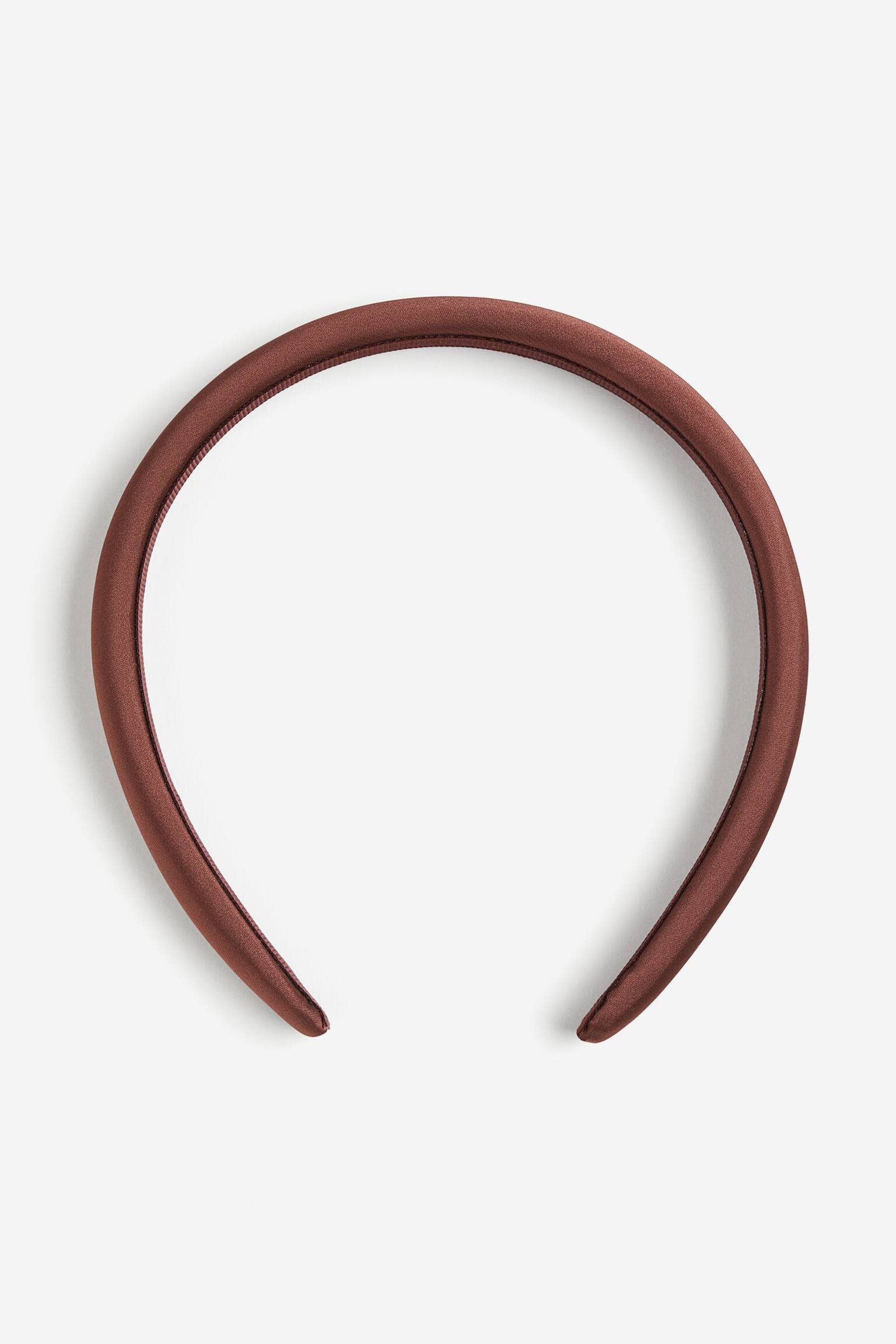 Padded satin Alice band - Brown - Ladies | H&M