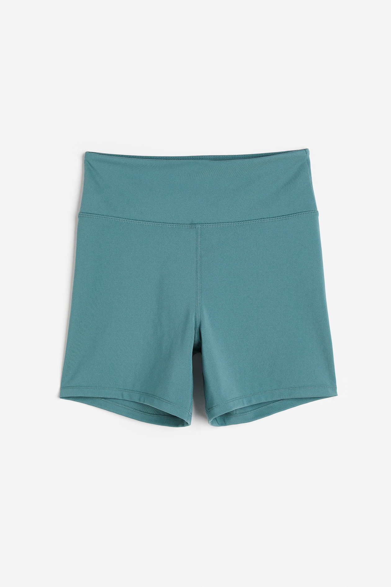 Women's Teal High Waist Sports shorts | H&M IN