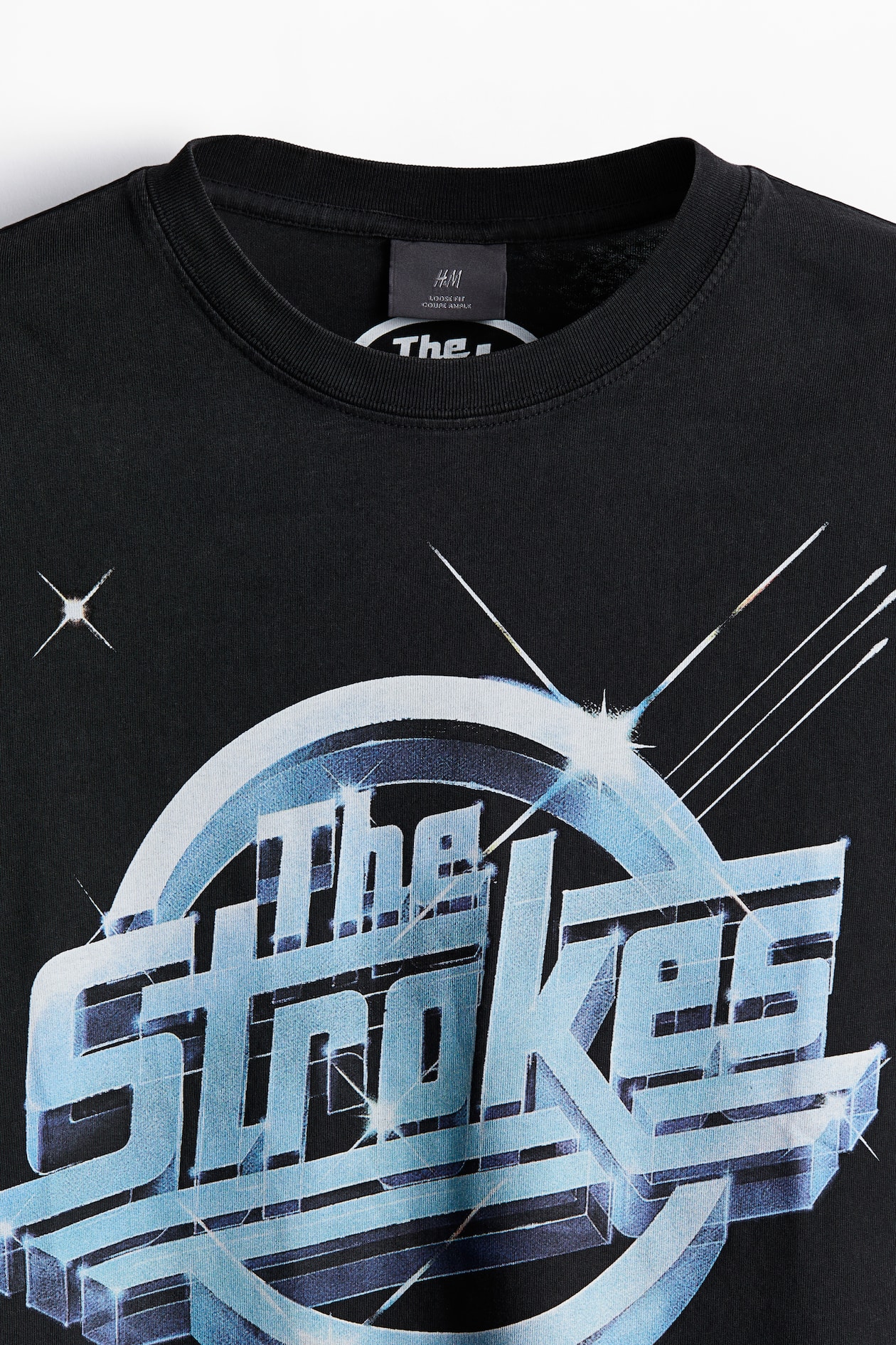 Men’s Black/The Strokes Loose Fit Vintage-Look Printed T-Shirt | H&M CA