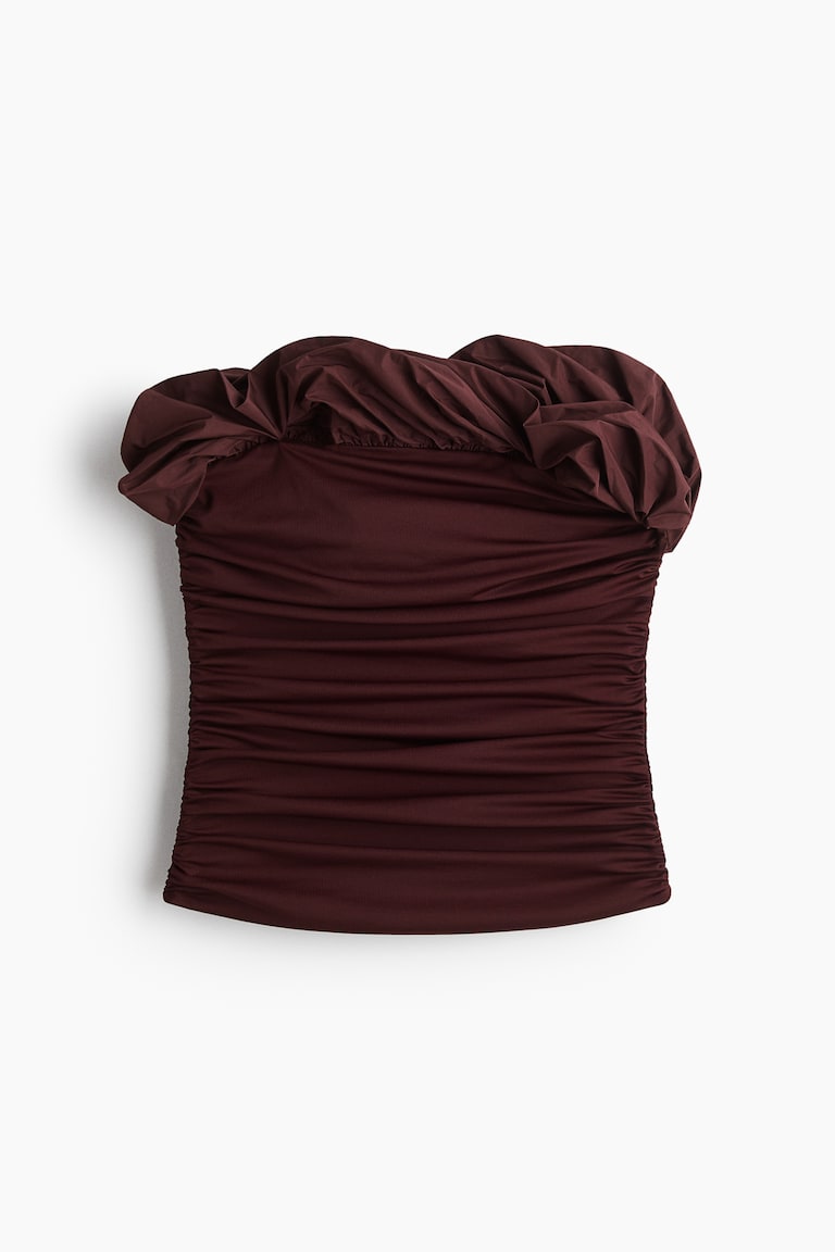 Top de tubo drapeado - Borgoña - Ladies | H&M MX