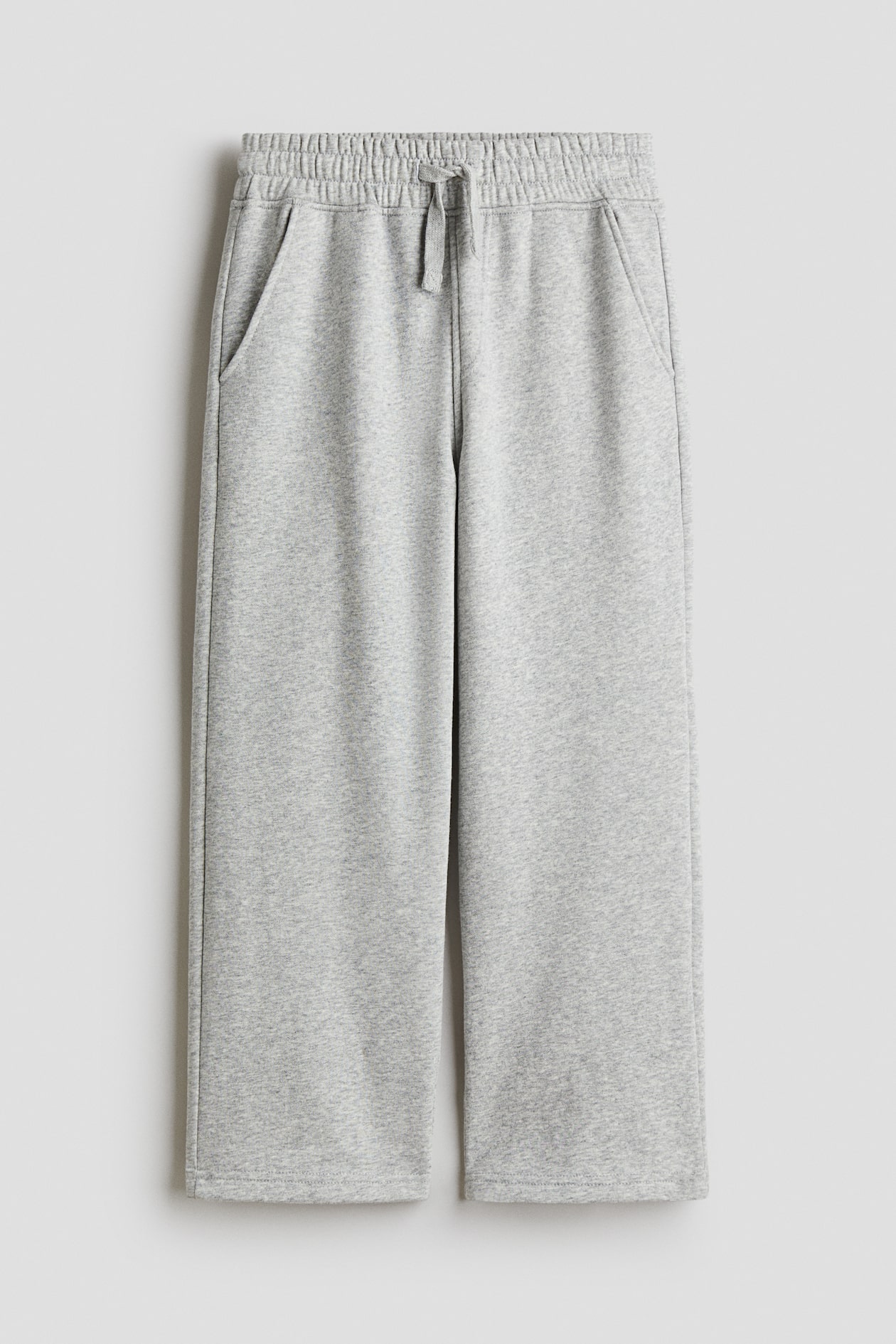 Light gray melange Wide-Leg Brushed-Inside Joggers for kids | H&M CA