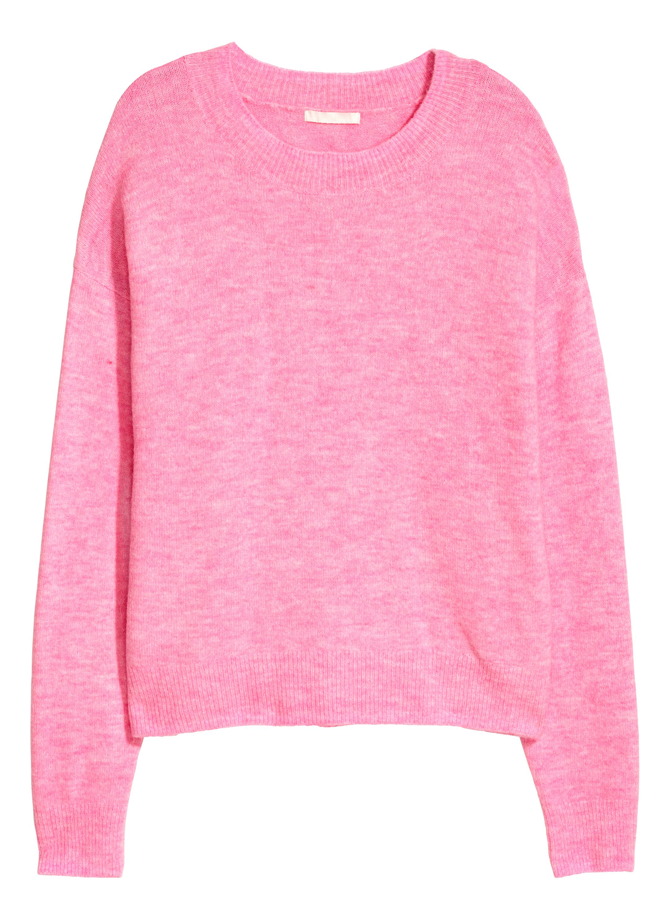 Fine-knit jumper - Pink marl - Ladies | H&M GB