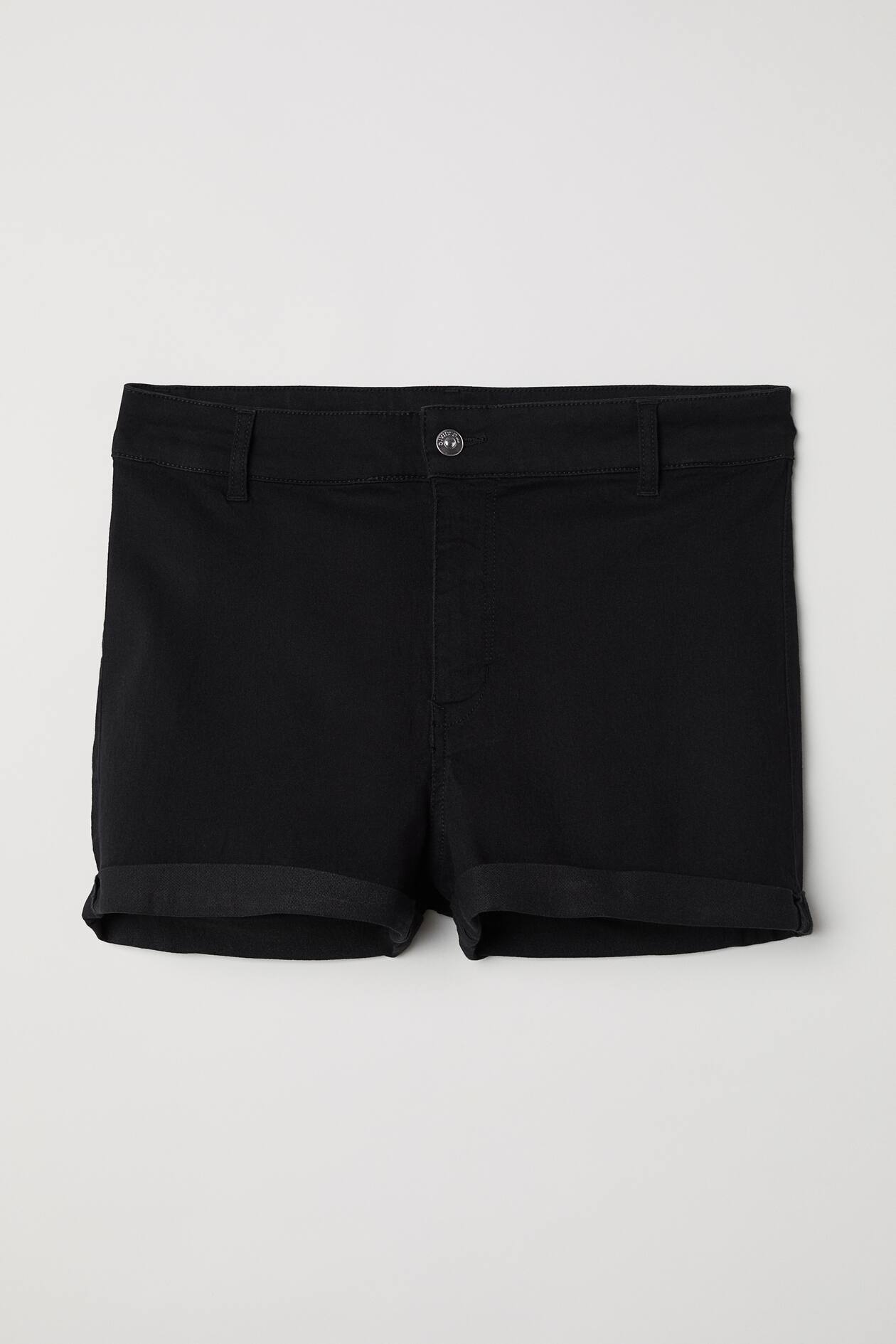 H&M+ Short en twill - Noir - FEMME | H&M FR