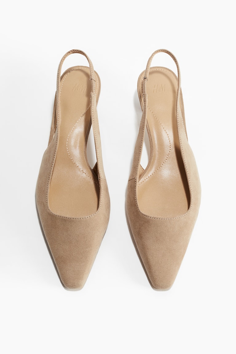 Pointed Slingbacks - Light beige - Ladies | H&M US