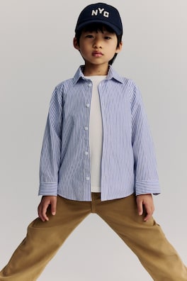 Blue/white striped Cotton Shirt for kids | H&M US