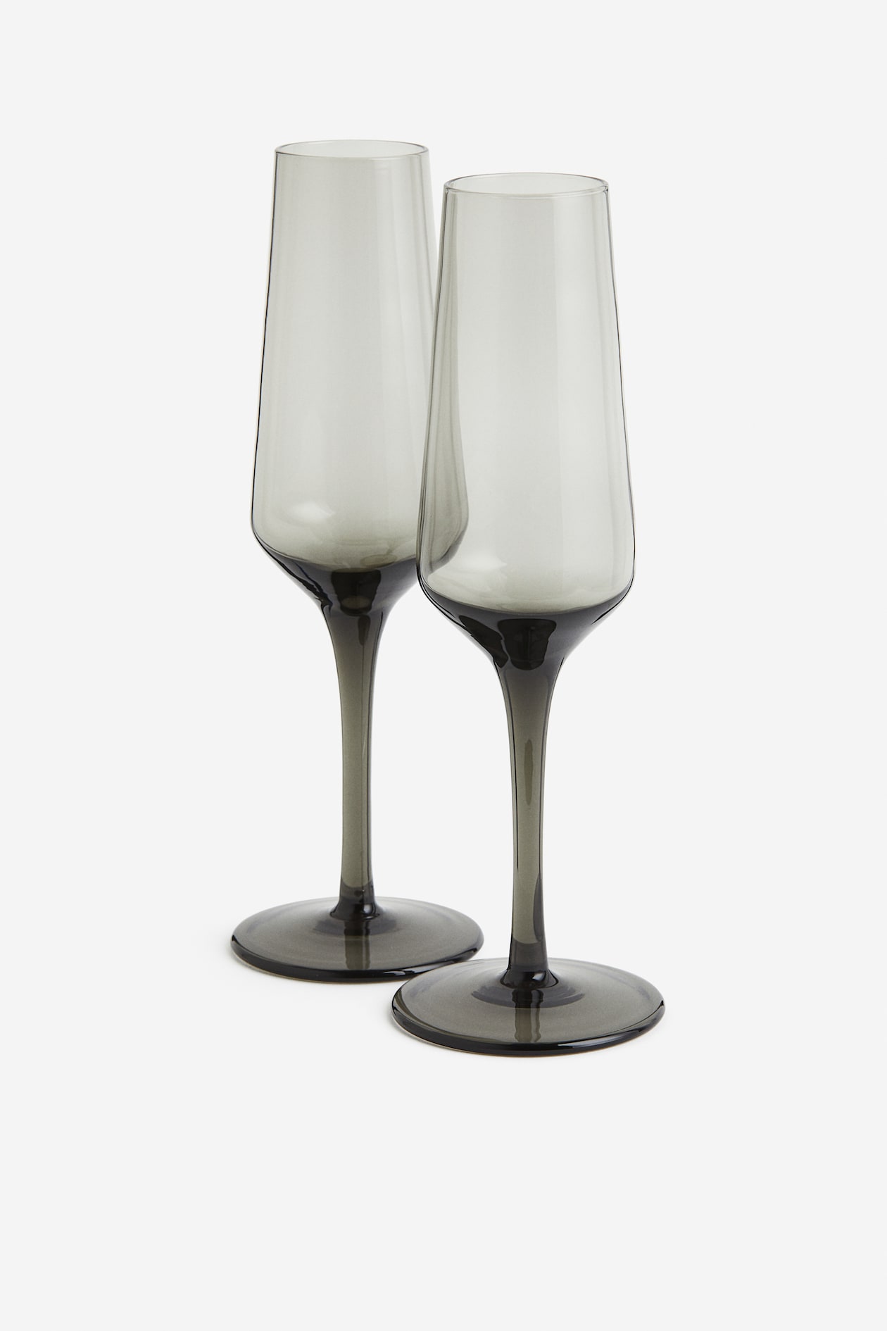 Dark gray 2-pack Champagne Flutes at H&M Home | H&M US