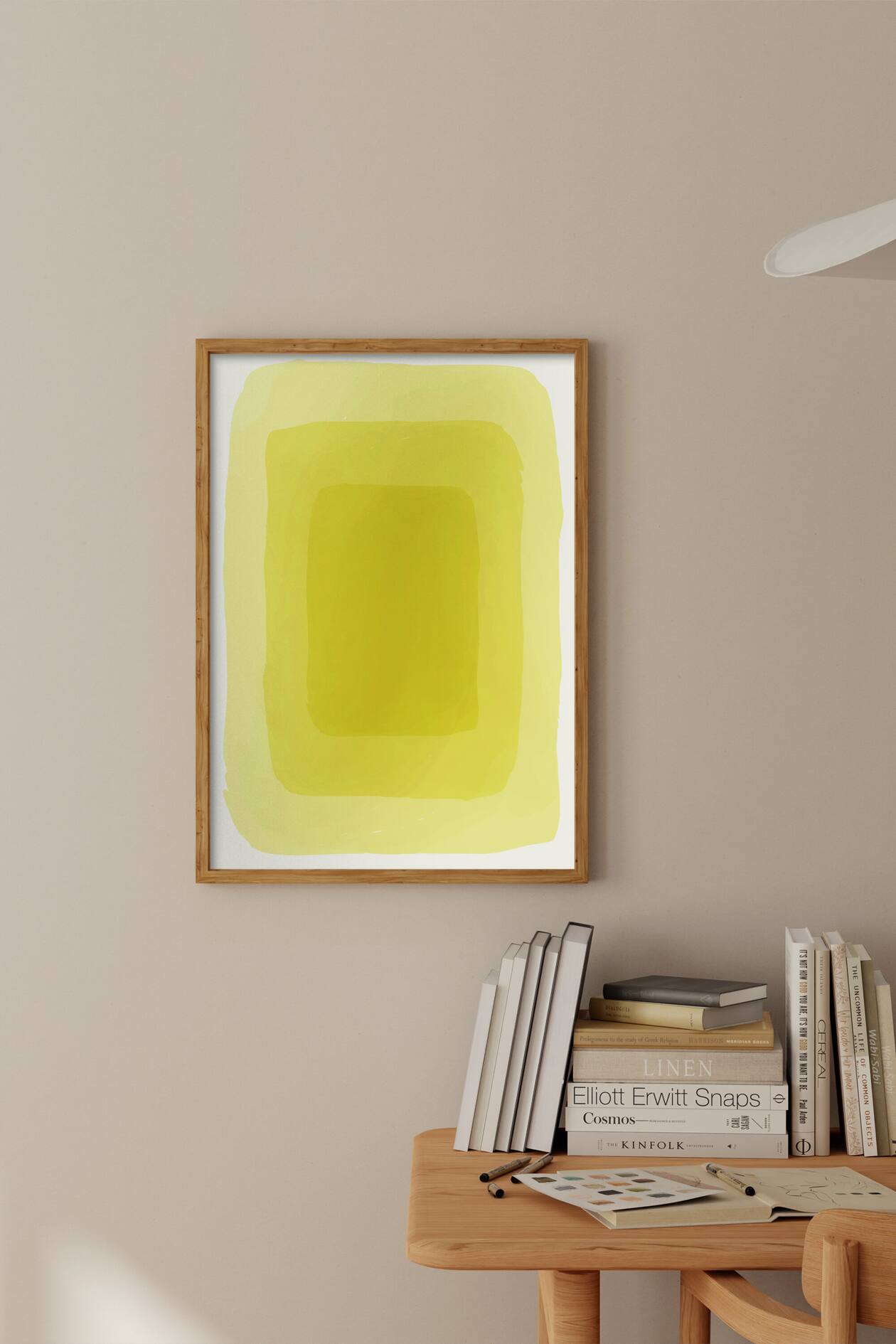 Jay Stanley - Yellow Watercolor Shapes #3 - Multicolor - Poster & Frame ...