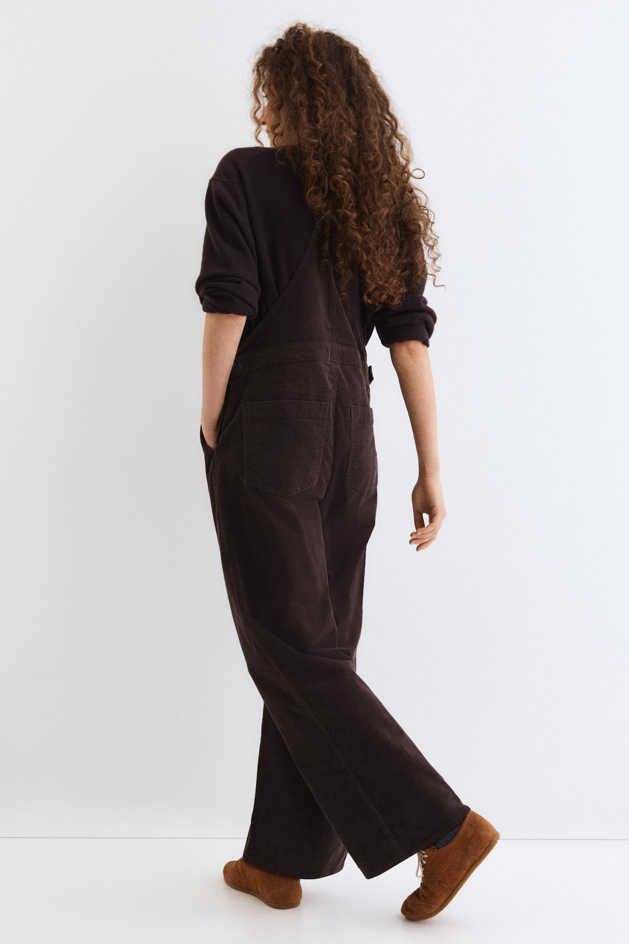 Women's Brown MAMA Before & After Corduroy Overalls | H&M CA