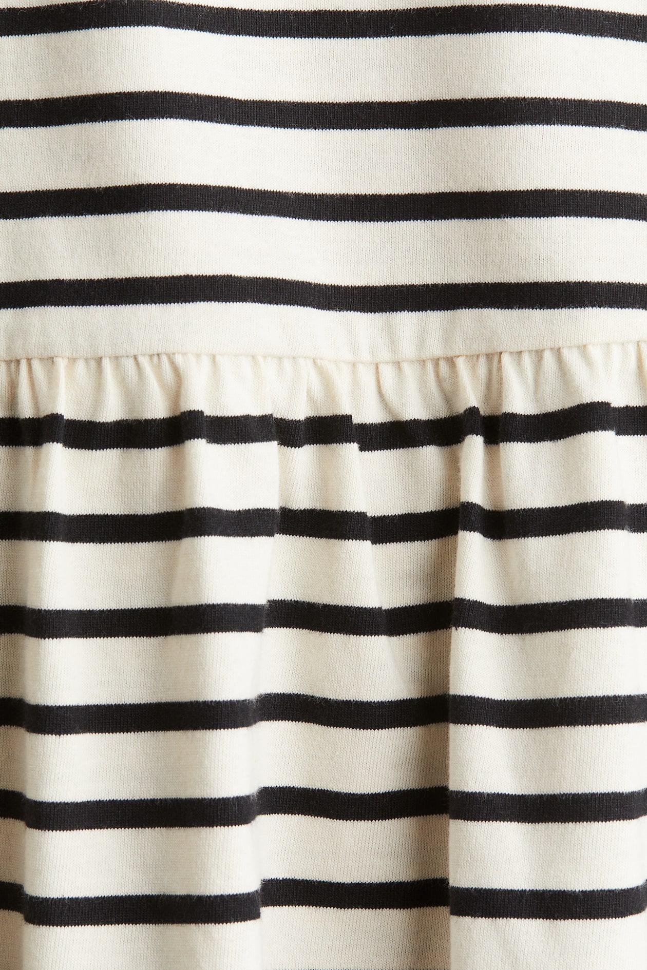 White/Stripe Cotton Jersey Dress for kids | H&M AU