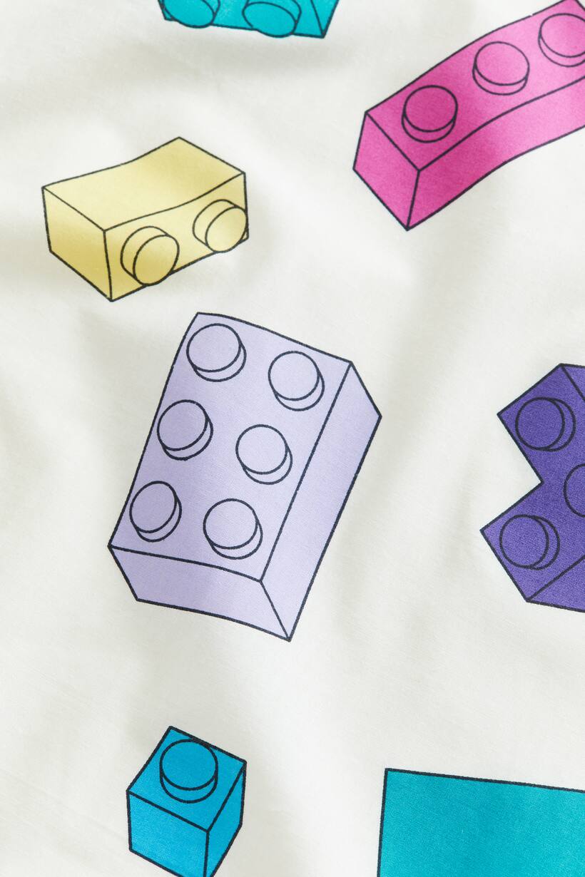 Multicolored/LEGO bricks Patterned Cotton Fitted Sheet at H&M Home | H&M US