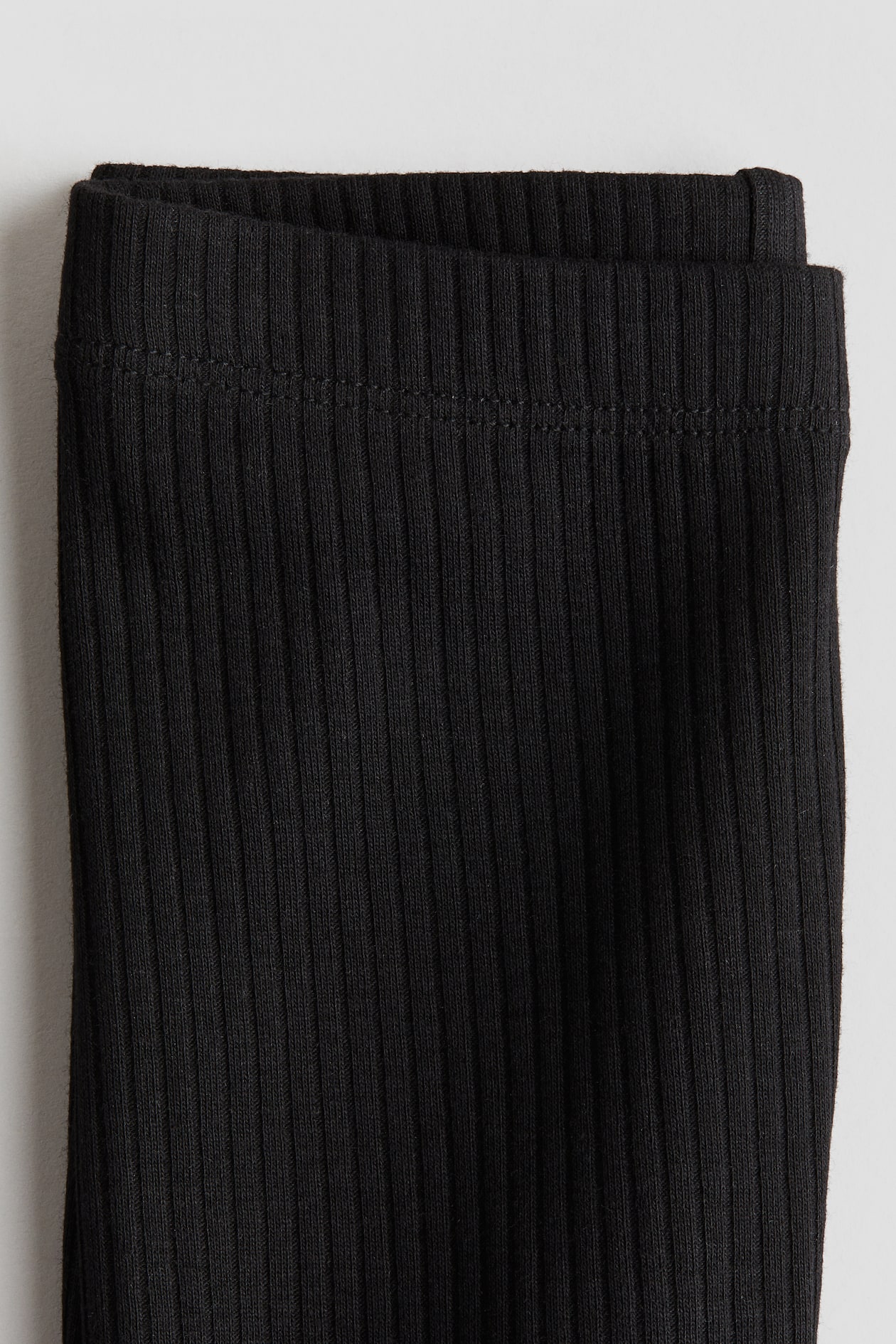 Black Ribbed cotton leggings for kids | H&M GB
