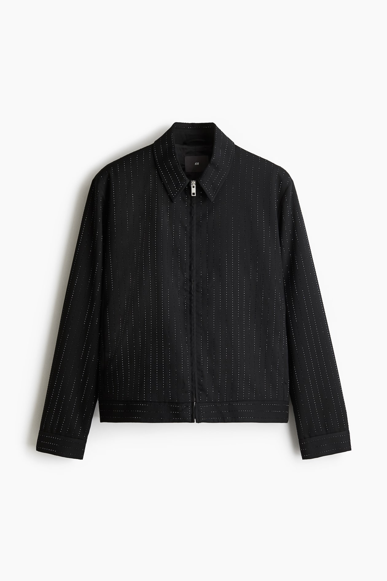 Men’s Black Regular Fit Rhinestone-embellished jacket | H&M IN