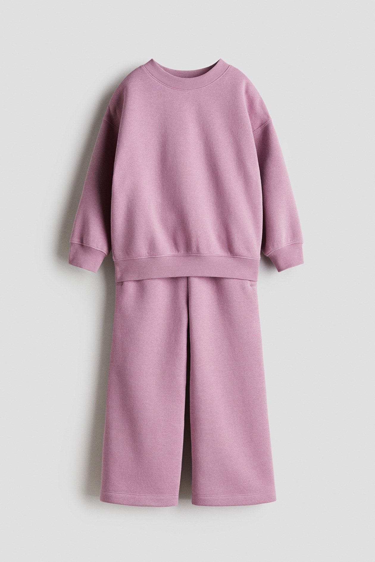 Komplet 2-częściowy z bluzą i joggersami - Zakurzony róż - Dziecko | H&M PL