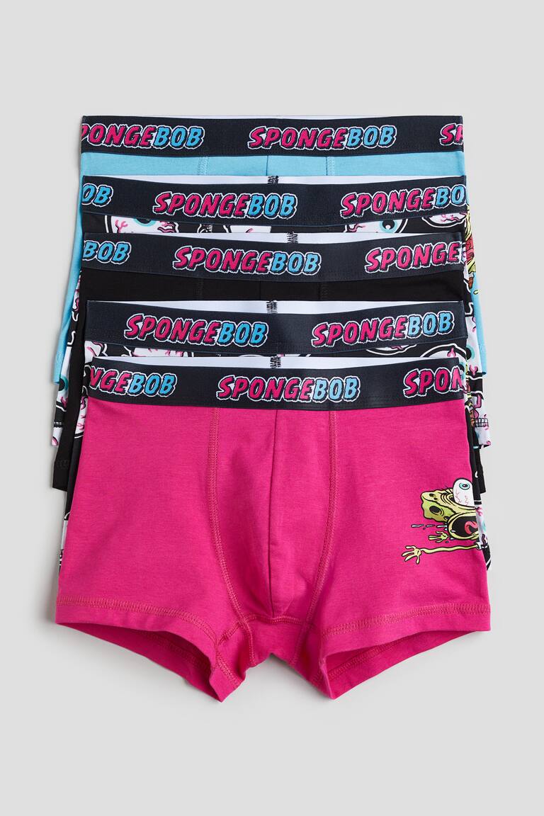 5-pack de bóxers trunk - Rosa/Bob Esponja - Kids | H&M MX