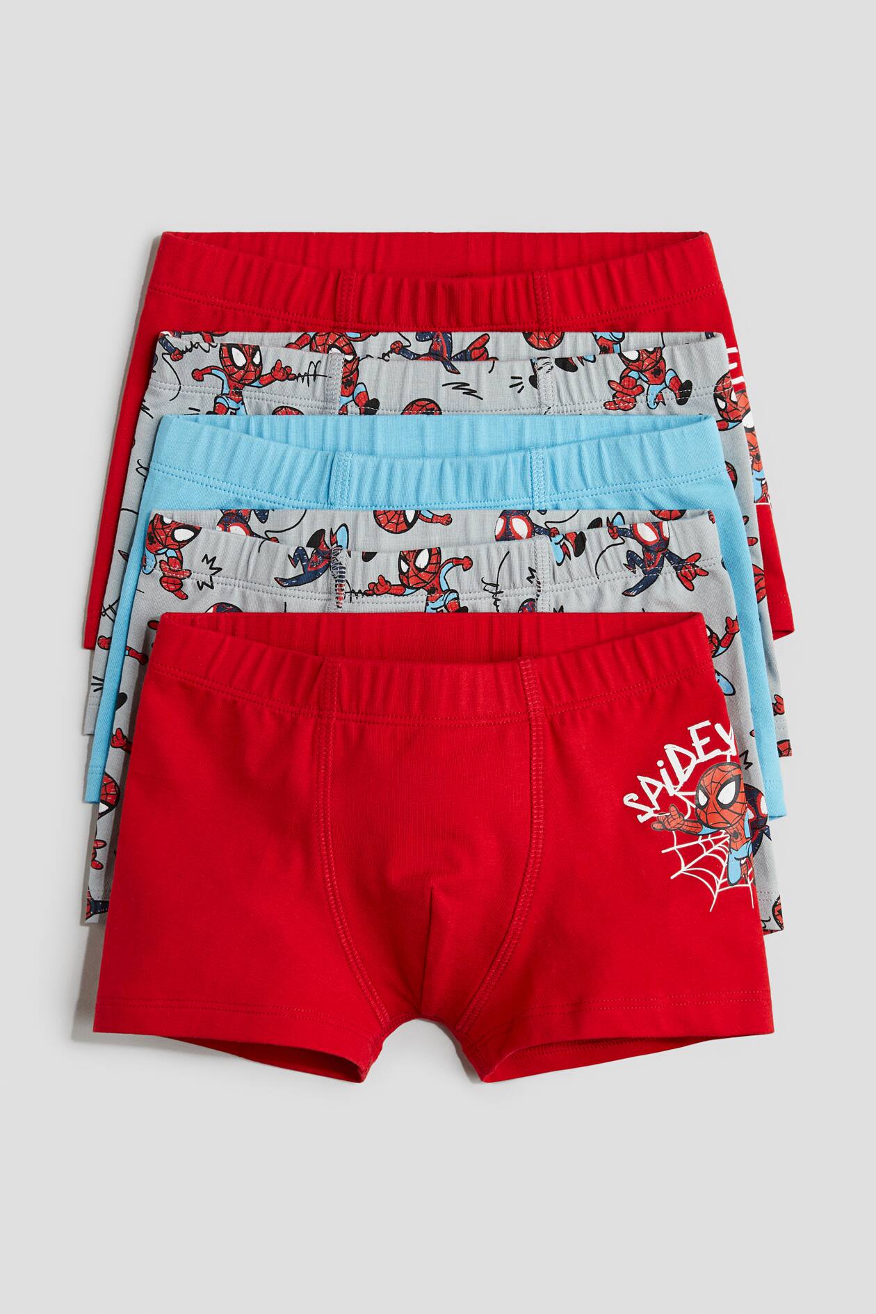 5-pack Boxer Briefs - Red/Spider-Man - Kids | H&M AU