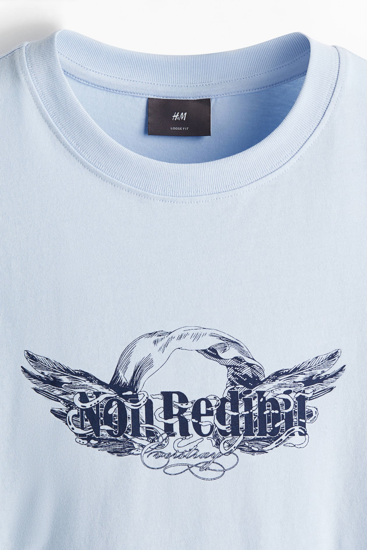 Men’s Light blue/Non Redibit Loose Fit Printed T-shirt | H&M CA