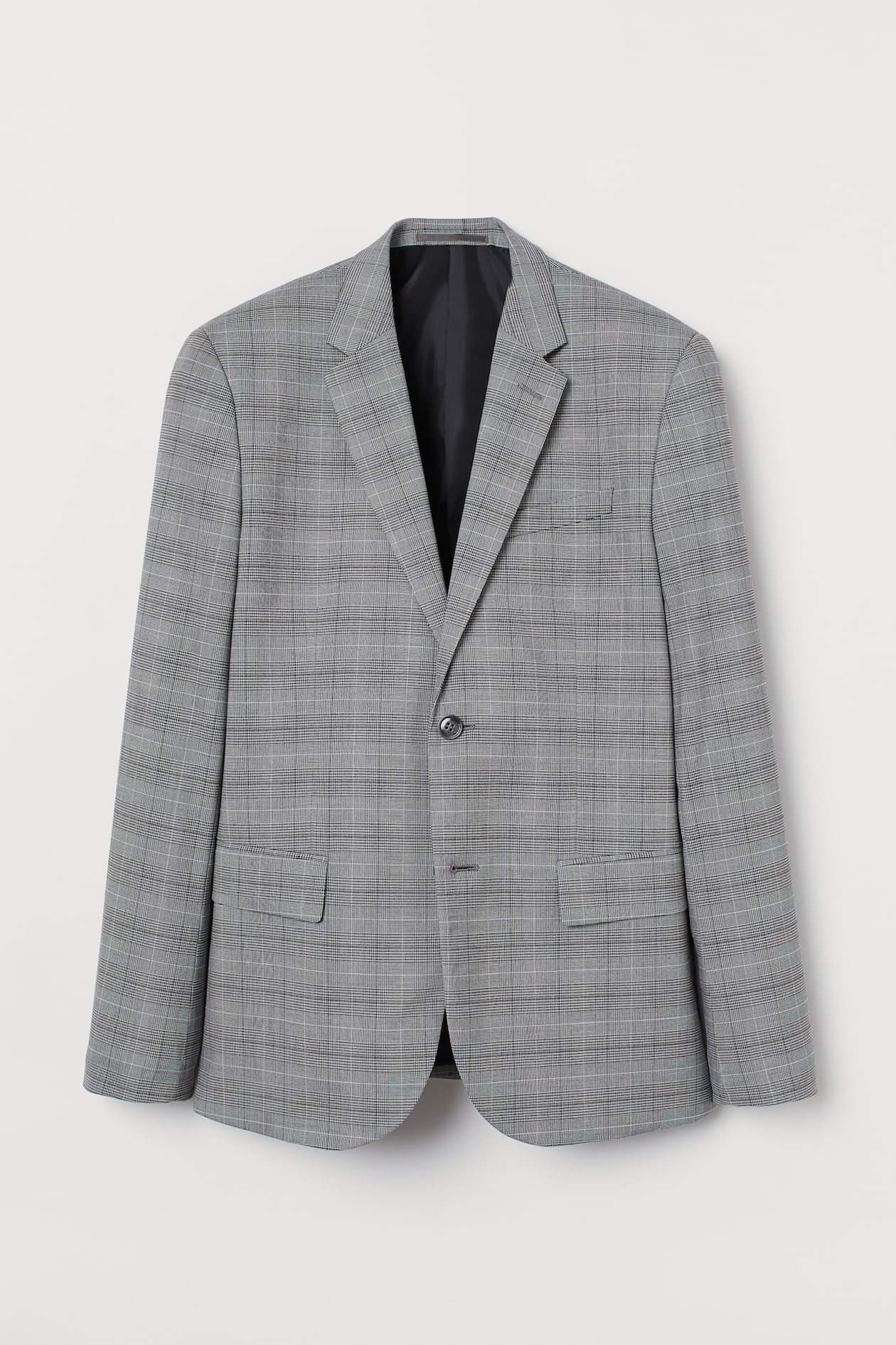 Sako sa jednorednim kopčanjem Skinny Fit - Grey/Checked - Men | H&M RS