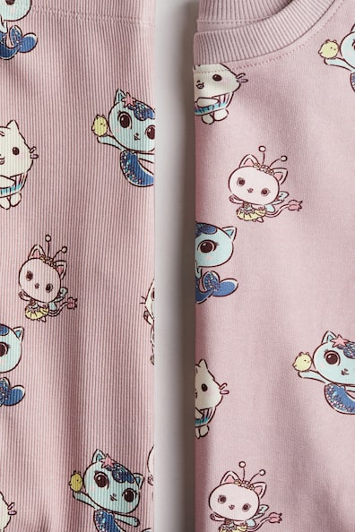 2-Piece Sweatshirt and Leggings Set - Light pink/Gabby's Dollhouse ...