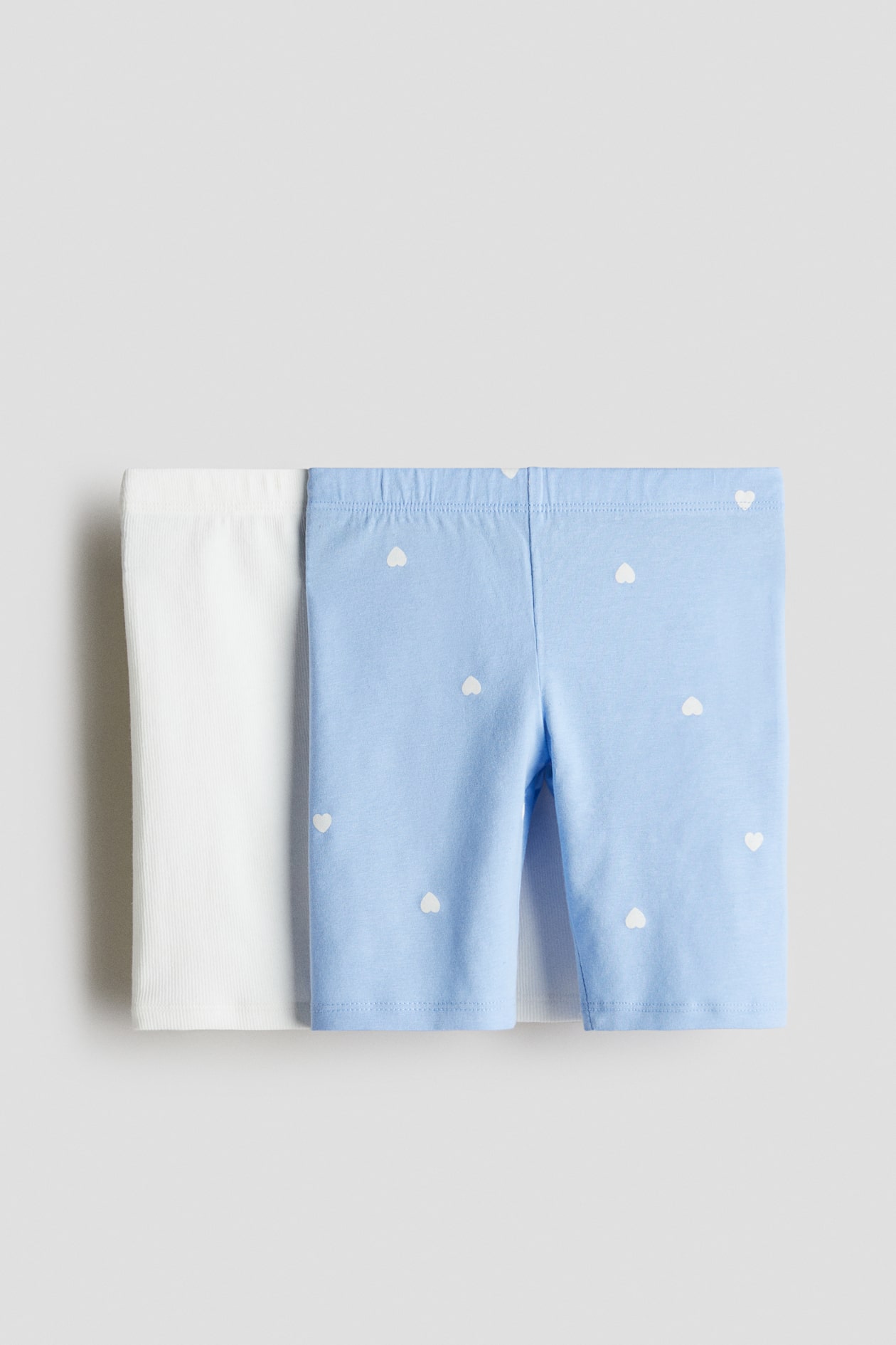 2-pack Bike Shorts - Light blue/hearts - Kids | H&M US