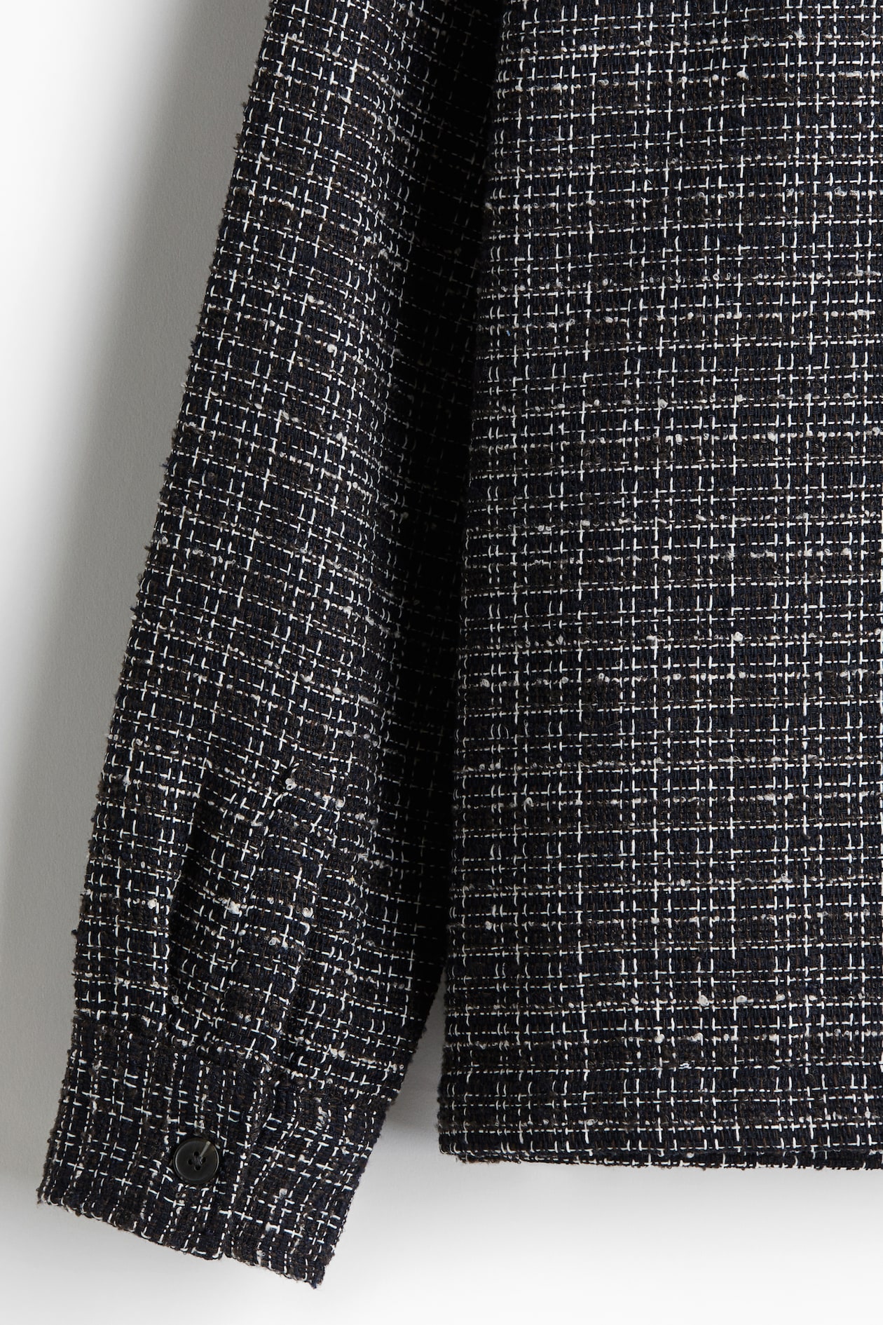 Men’s Navy blue/patterned Regular Fit Waffled Overshirt | H&M US