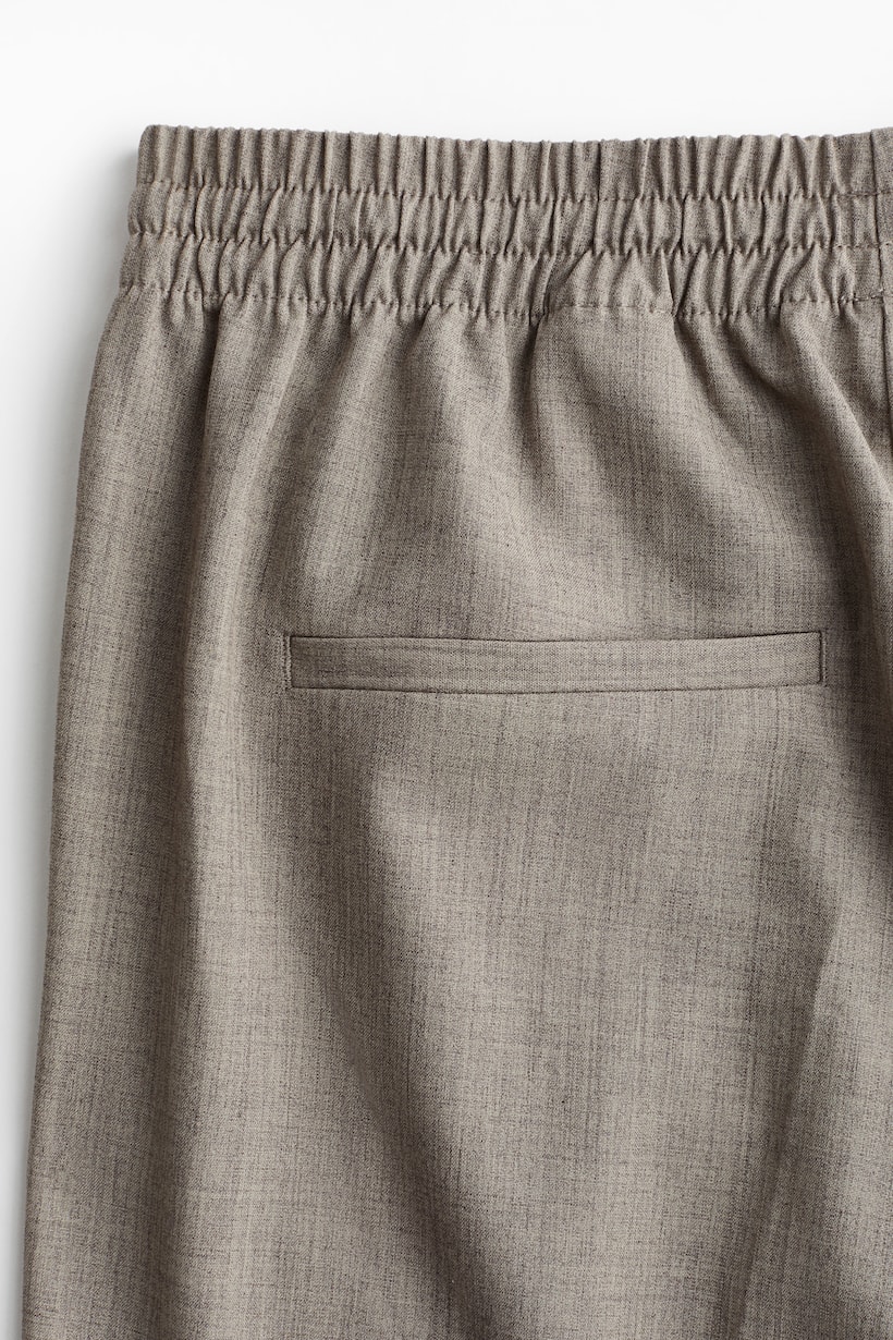 Women's Taupe melange Drawstring Dress Pants | H&M CA