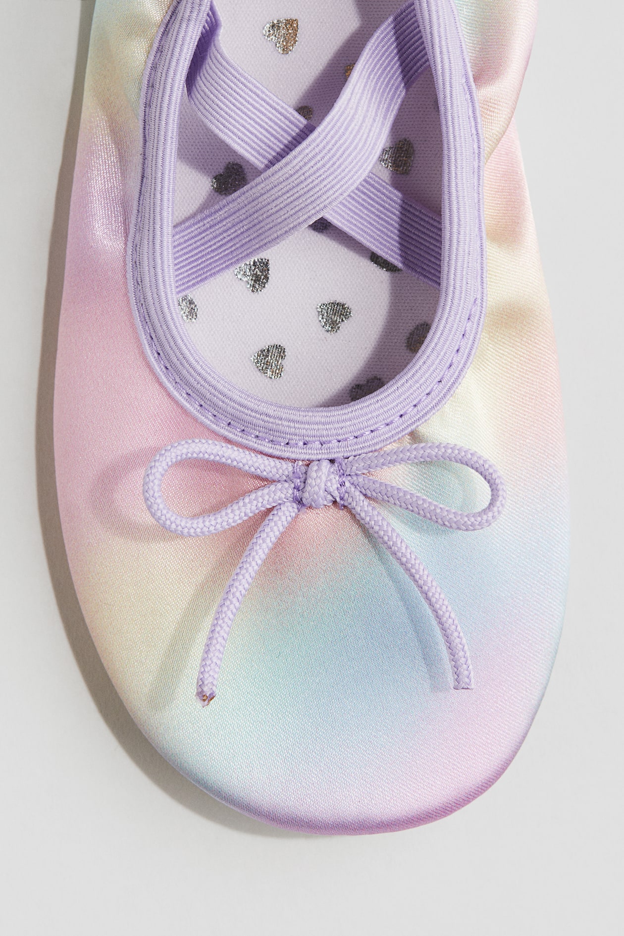 Ballet shoes - Light pink/Rainbow striped - Kids | H&M IE