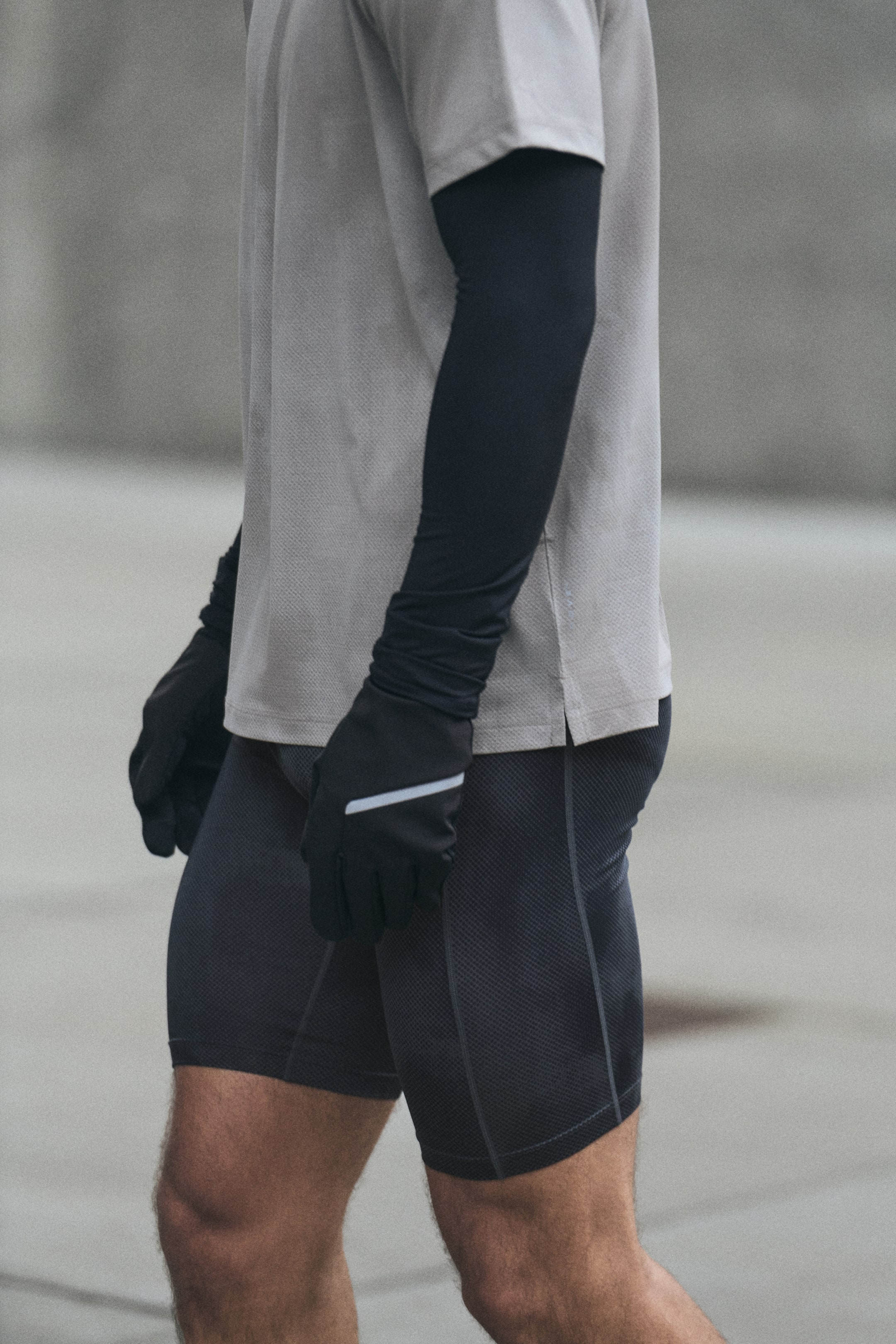Short running tights with DryMove™ - Grey/Patterned - Men | H&M HK