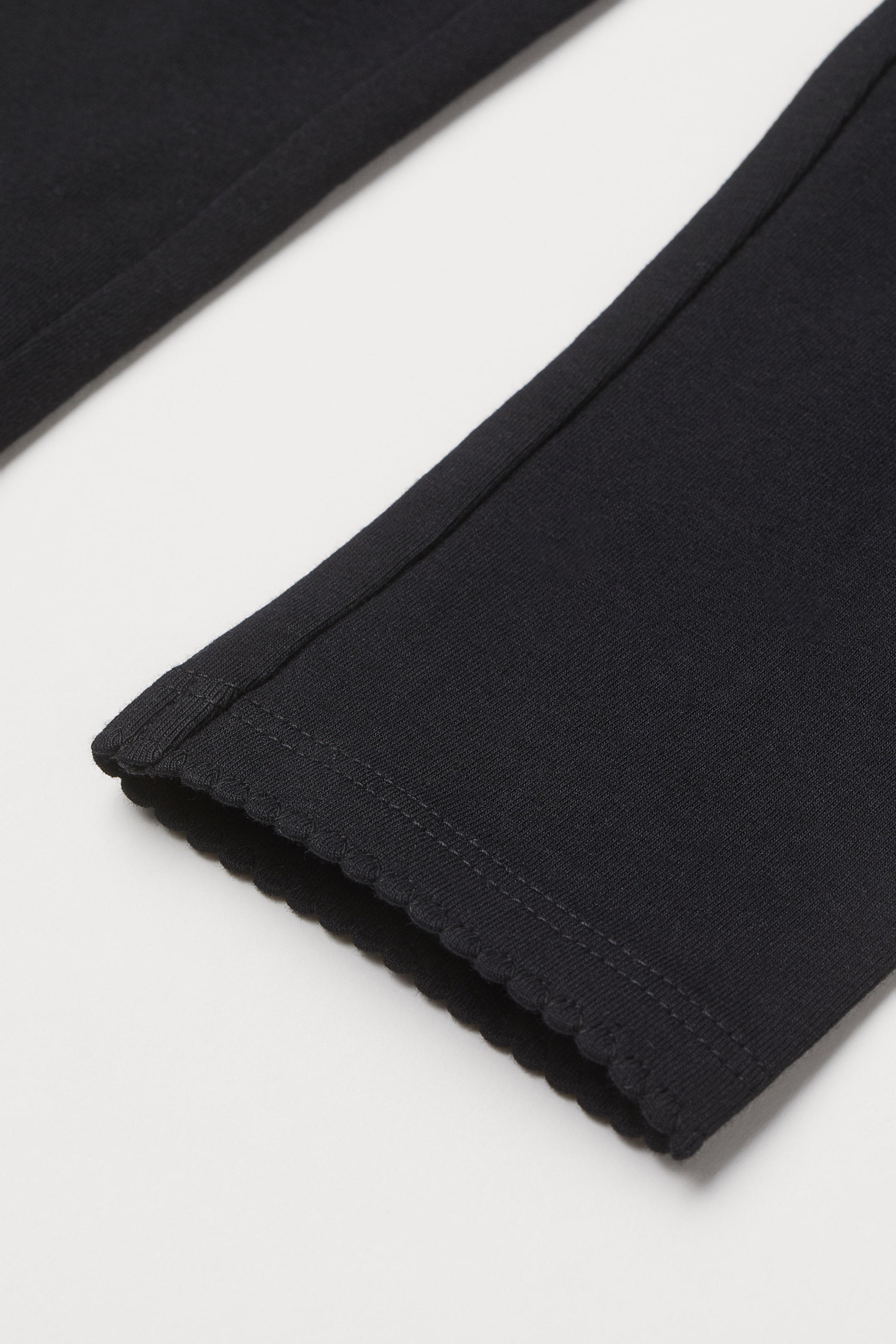 Helanke na 3/4 - Black/Scallop-edged - Kids | H&M RS