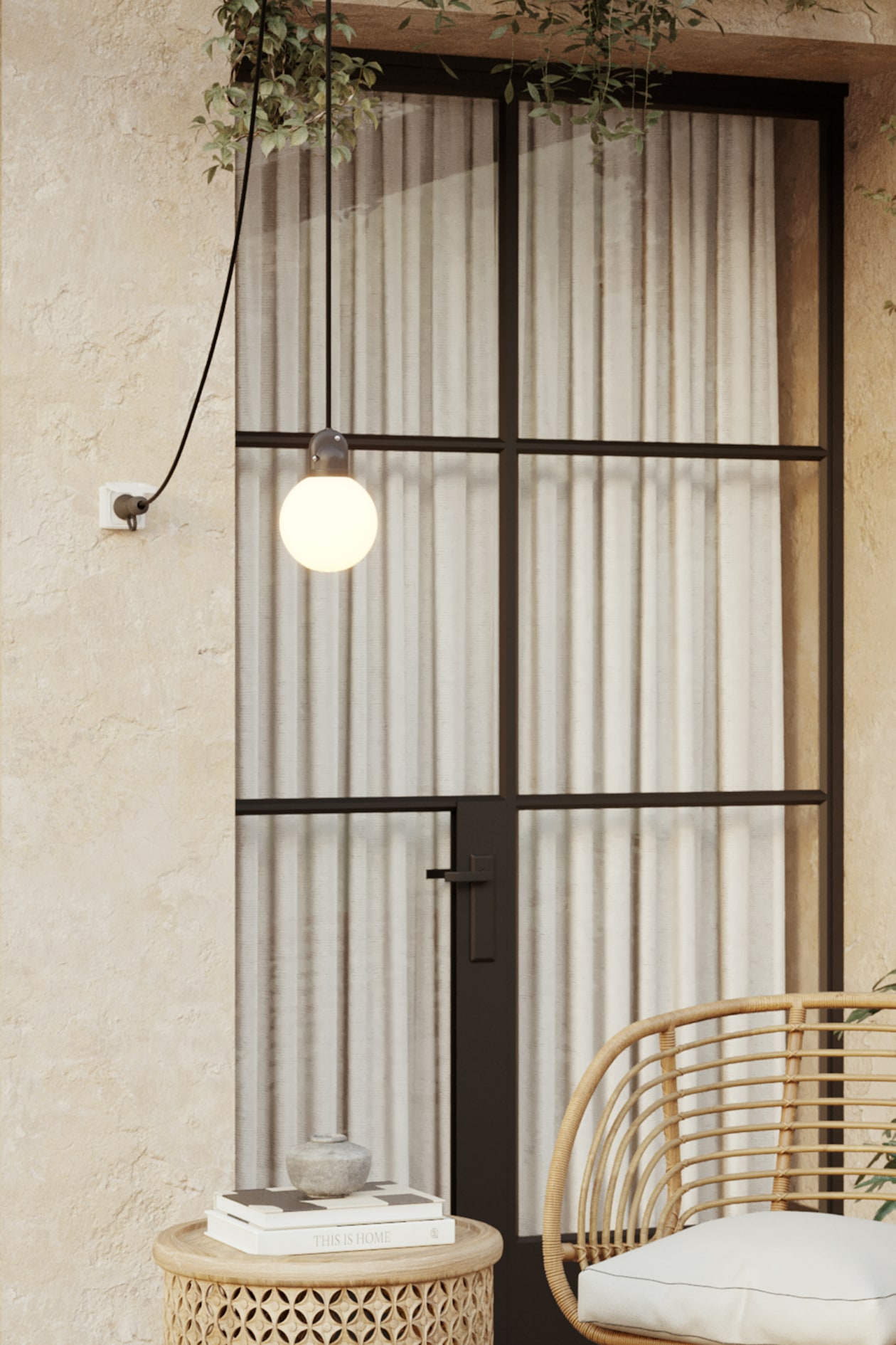 Buitenlamp Met Lamp En Stekker - Zwart - Creative-Cables - HOME | H&M NL