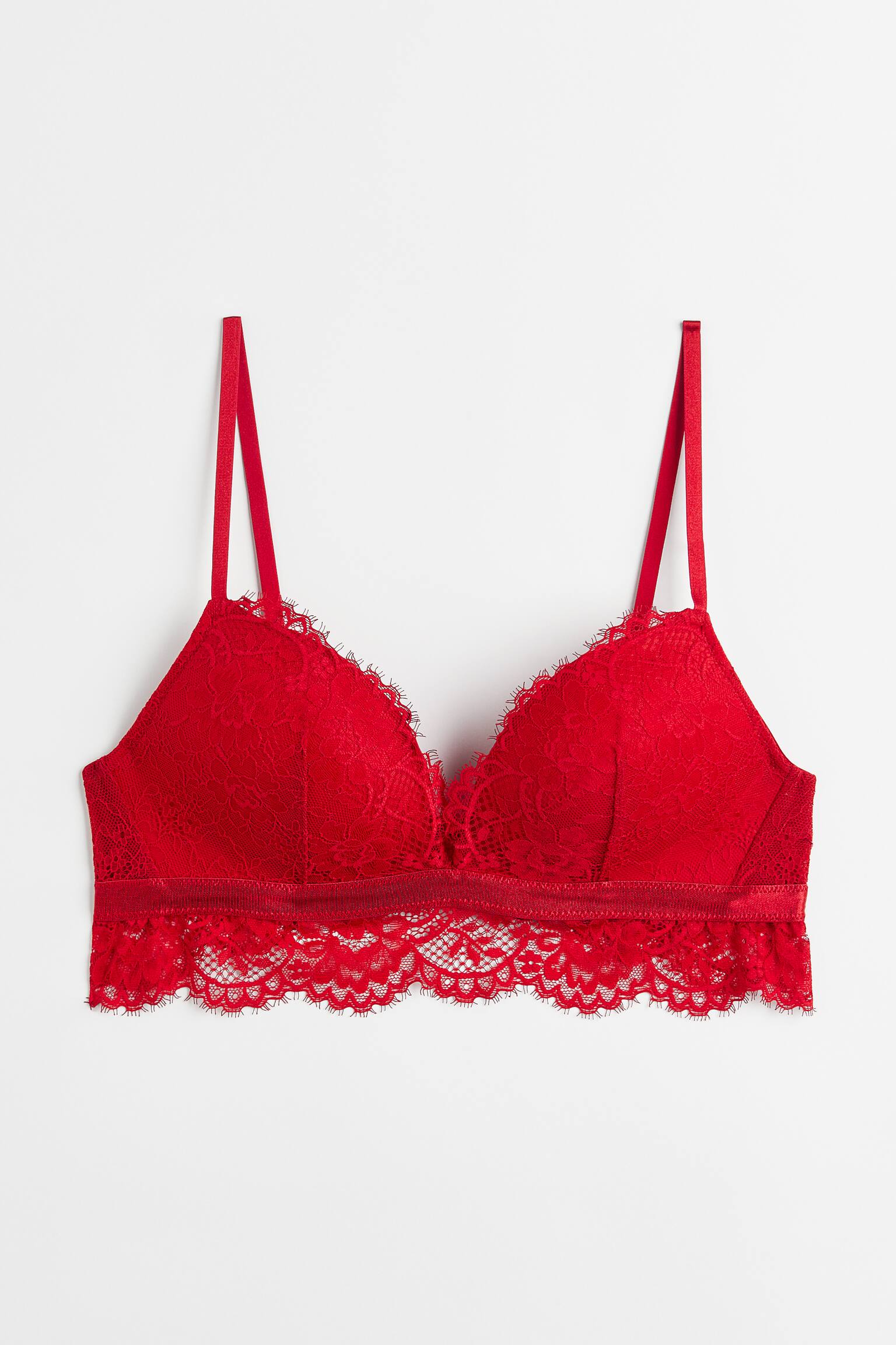 Push-up lace bralette - Red - Ladies | H&M HK
