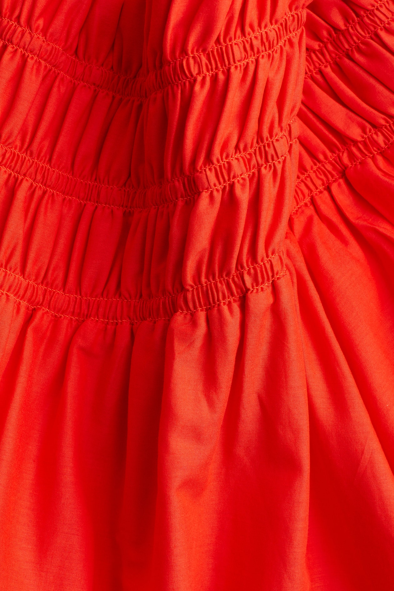 Women's Bright red Smocked-waist skirt | H&M GB