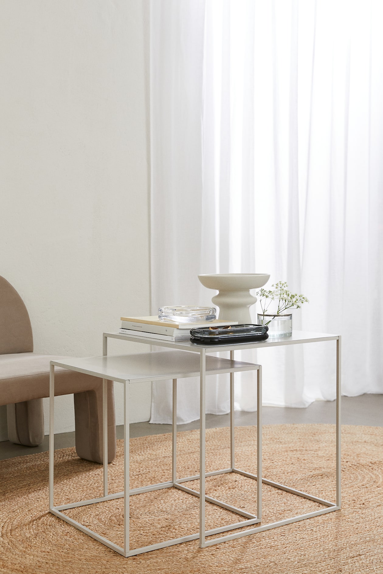 Light beige Metal Nested Tables at H&M Home | H&M US