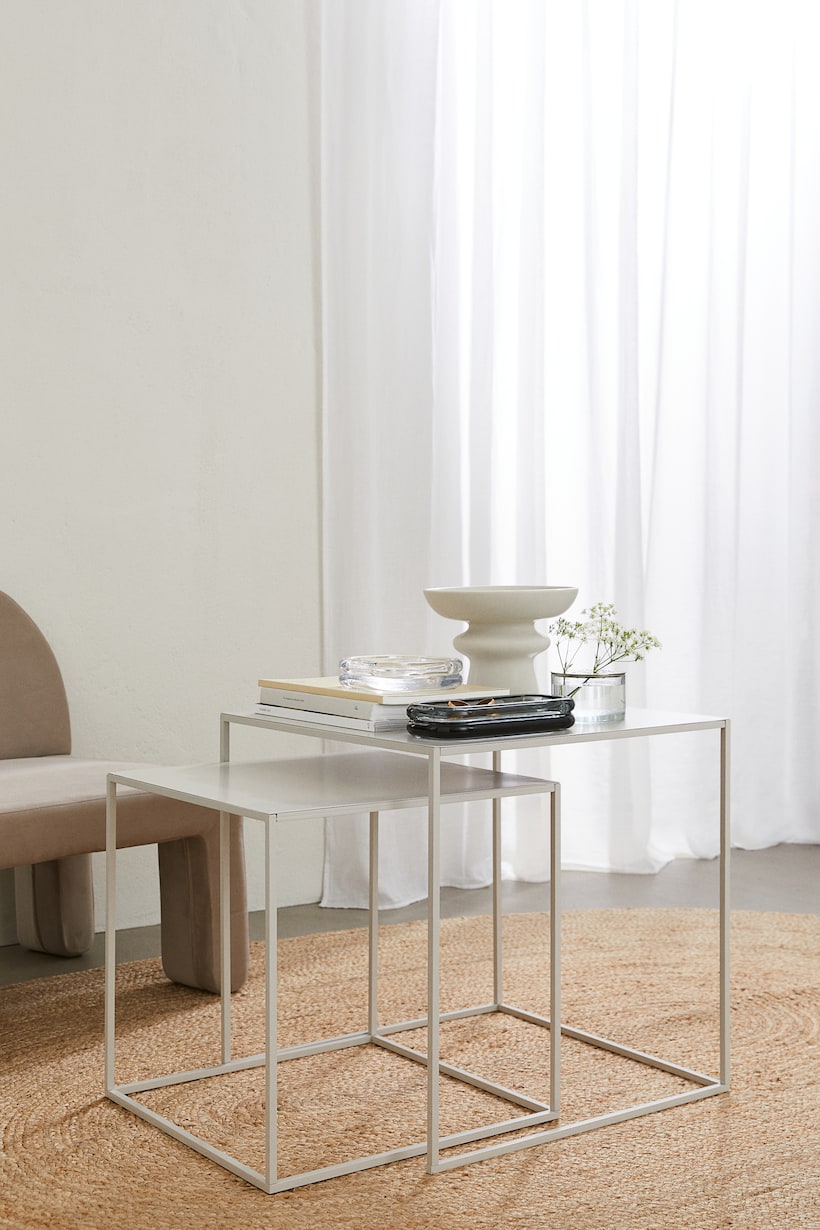 Metal Nested Tables - Light beige - Home All | H&M US