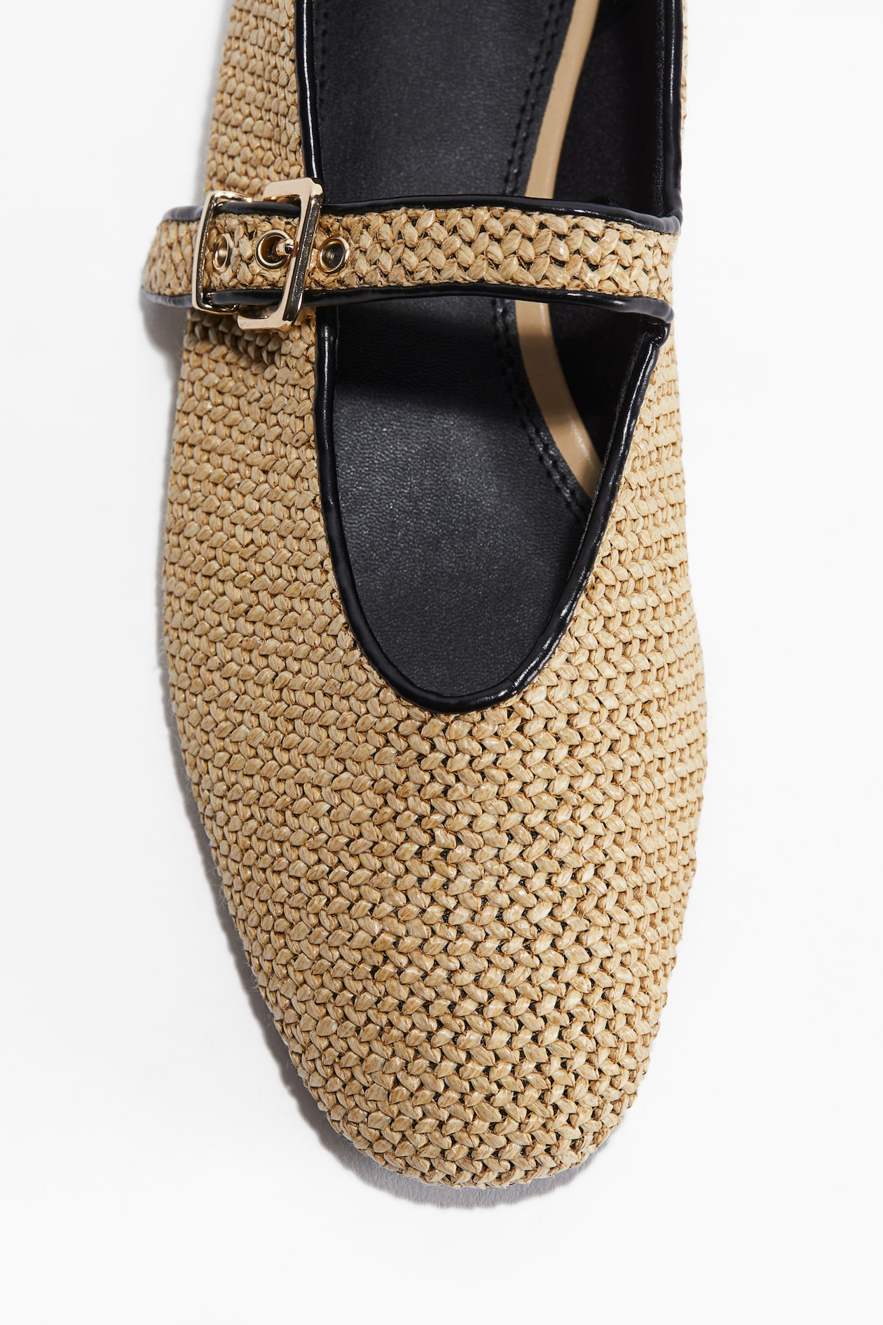 Women's Beige Braided Ballet Flats | H&M CA