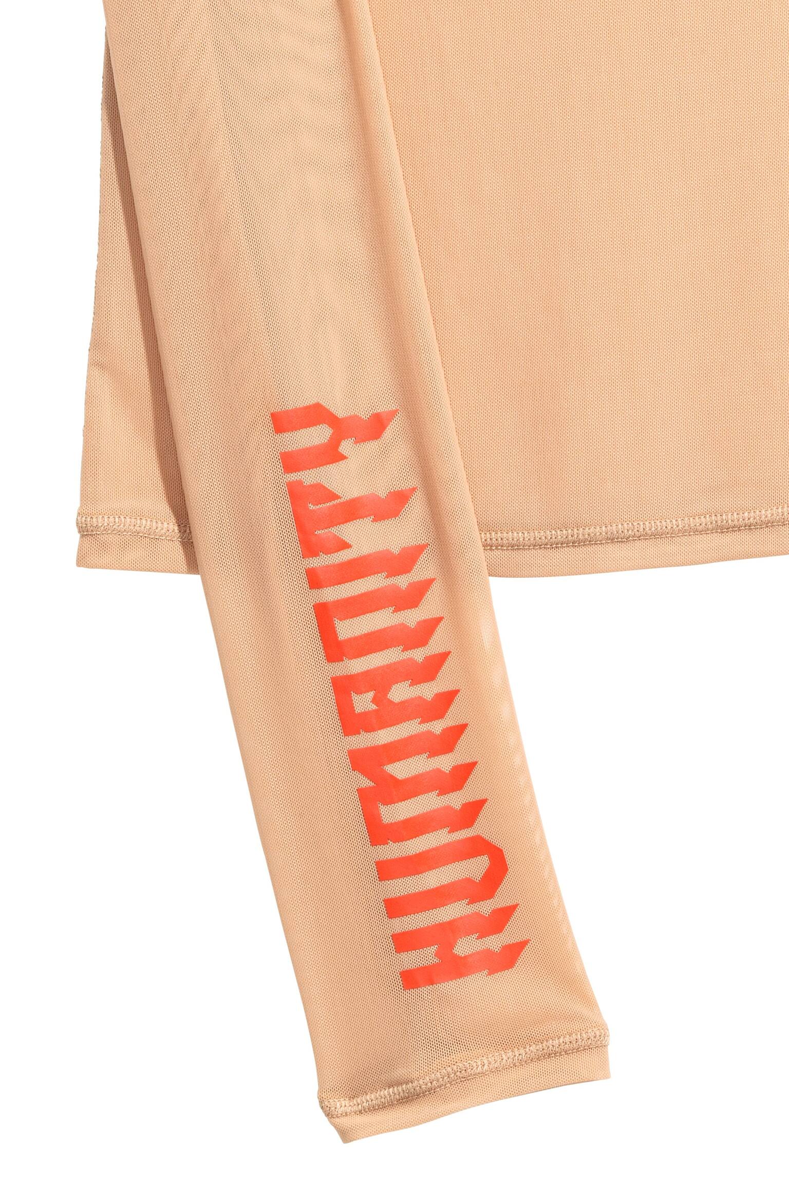 Top van mesh met lange mouwen - Beige - DAMES | H&M NL