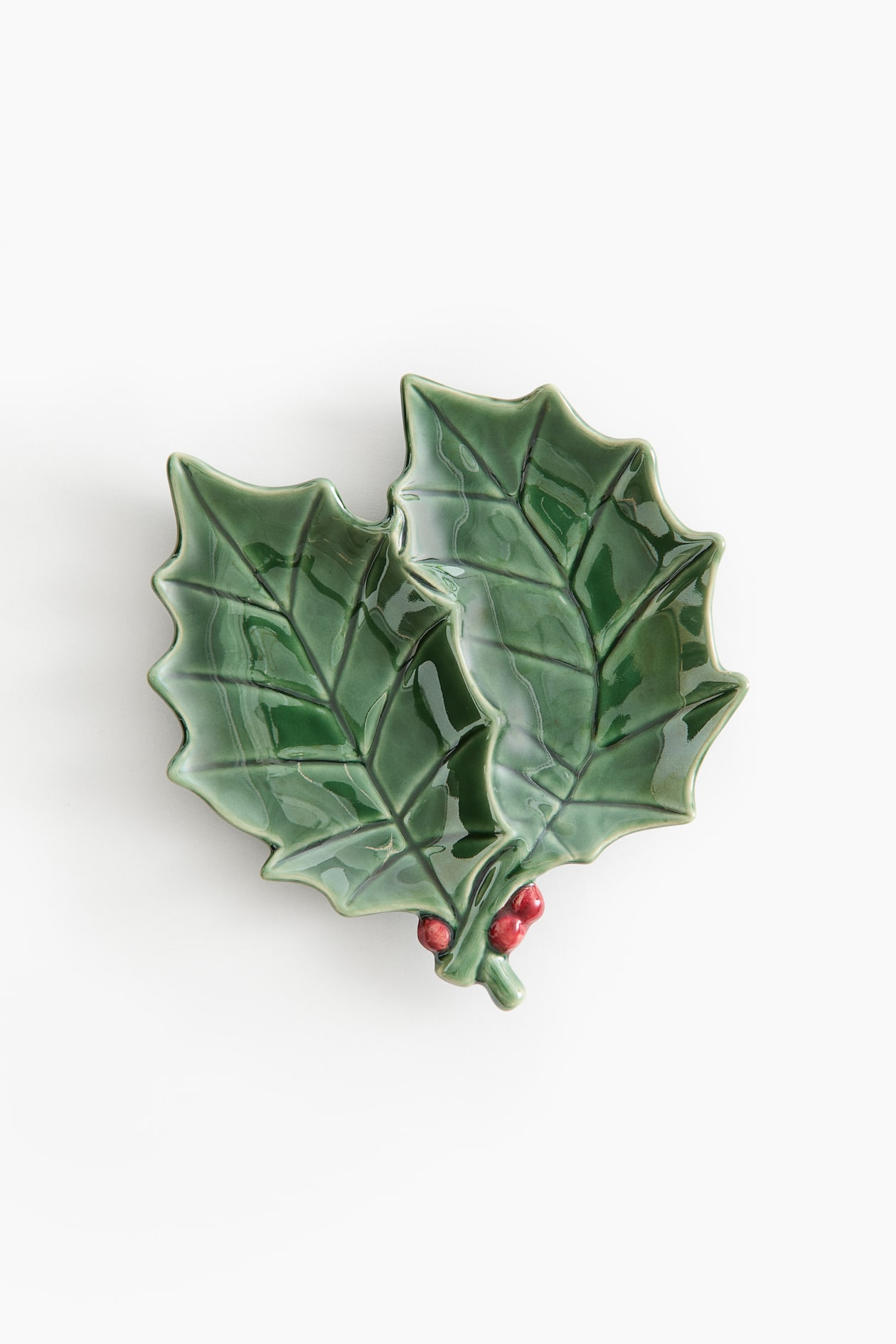 Decorative Stoneware Serving Plate - Green/mistletoe - Home All | H&M US