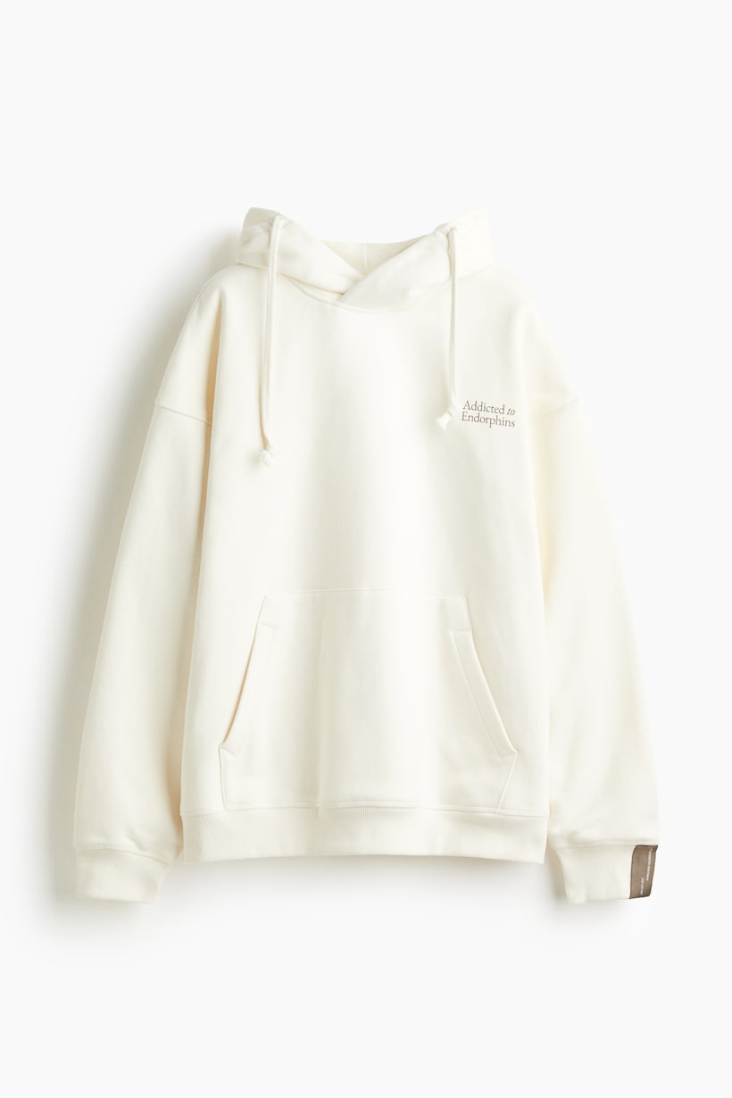 Sports hoodie with inflatable collar - White/Endorphins - Ladies | H&M IN