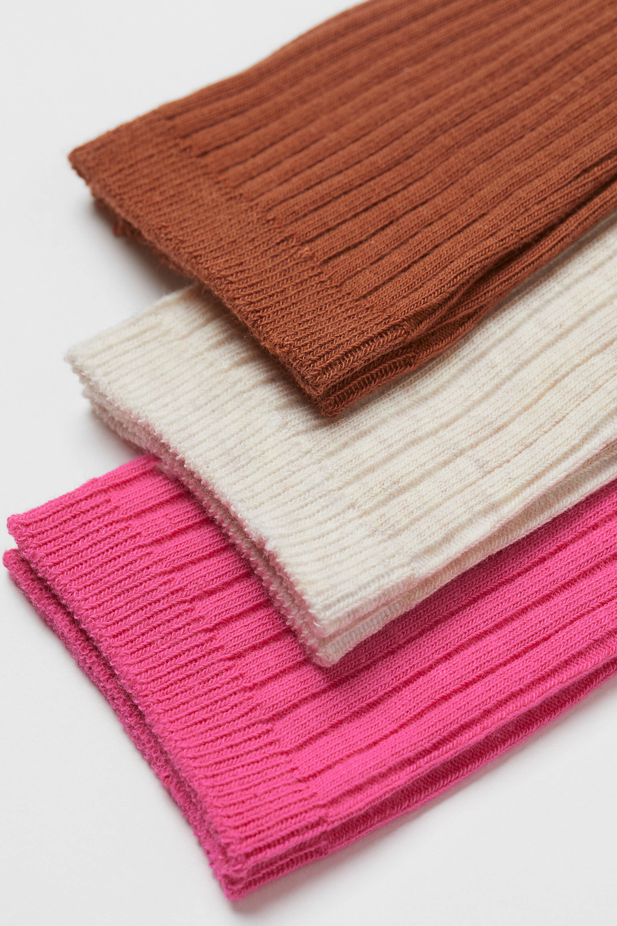 Tri para hulahopki bez stopala - Smeđa/ružičasta/bež lapor - Kids | H&M RS